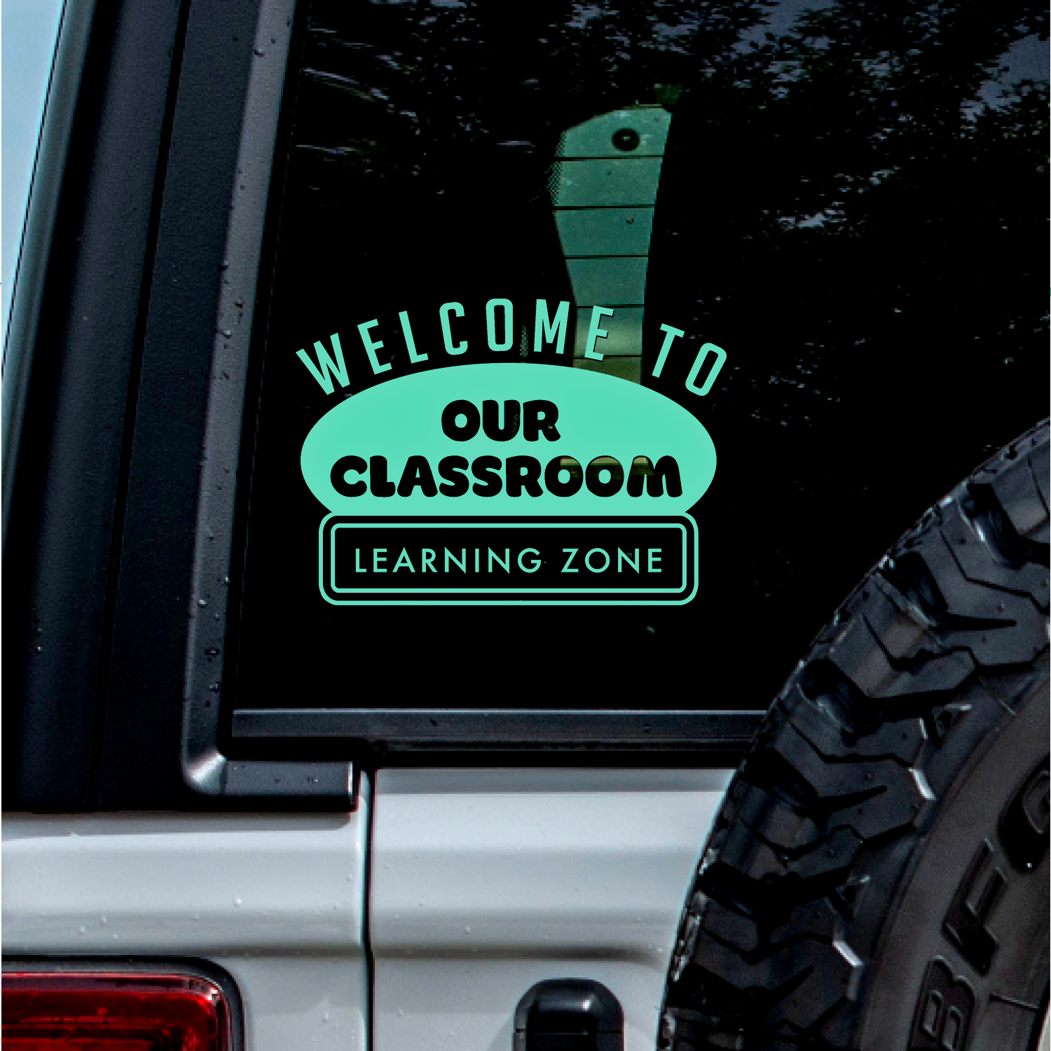 (2 Pcs, Mint, 14'' X 9.9'') Transparent Adhesive Decal Sticker Of ...