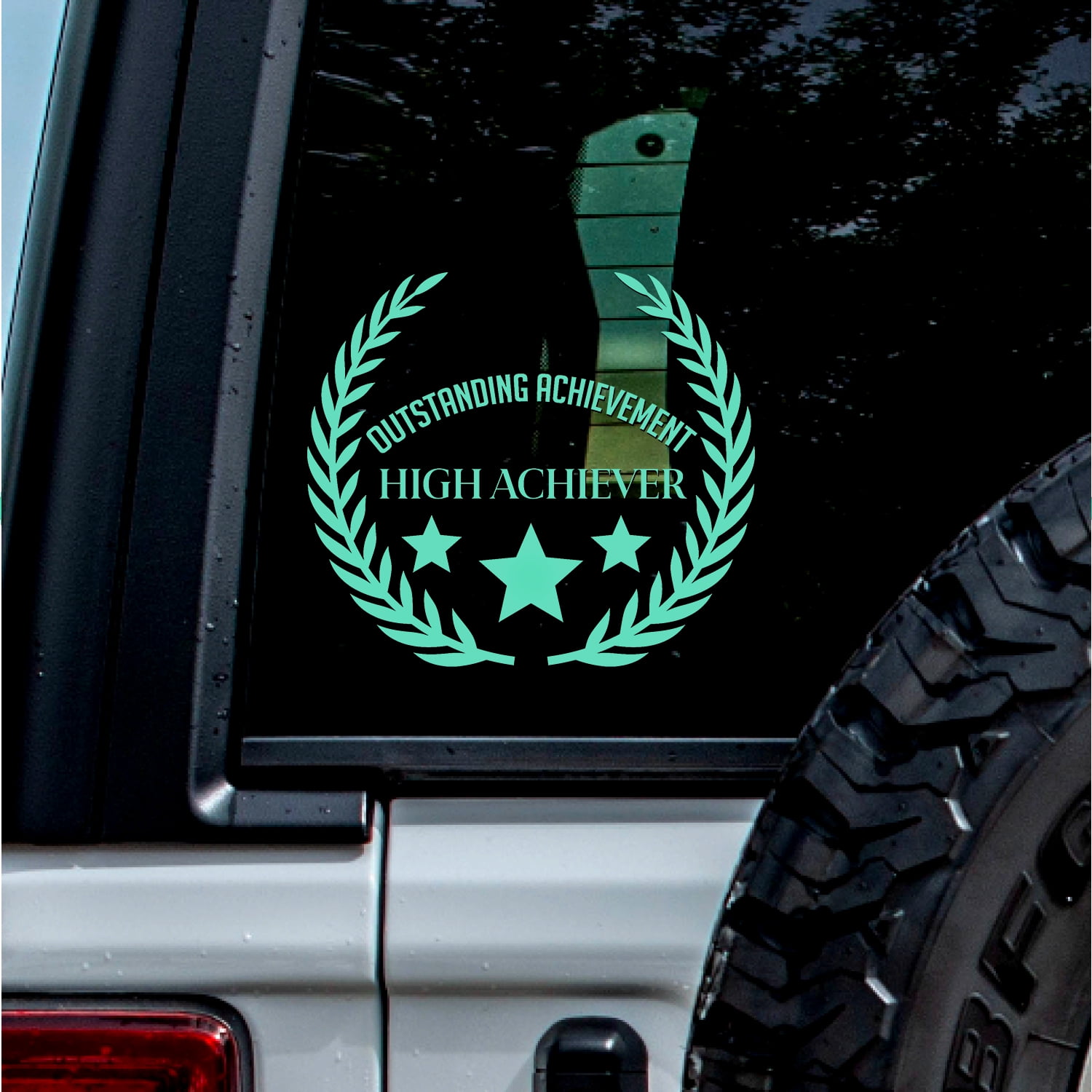 (2 Pcs, Mint, 4.3'' X 3.8'') Transparent Adhesive Decal Sticker Of ...