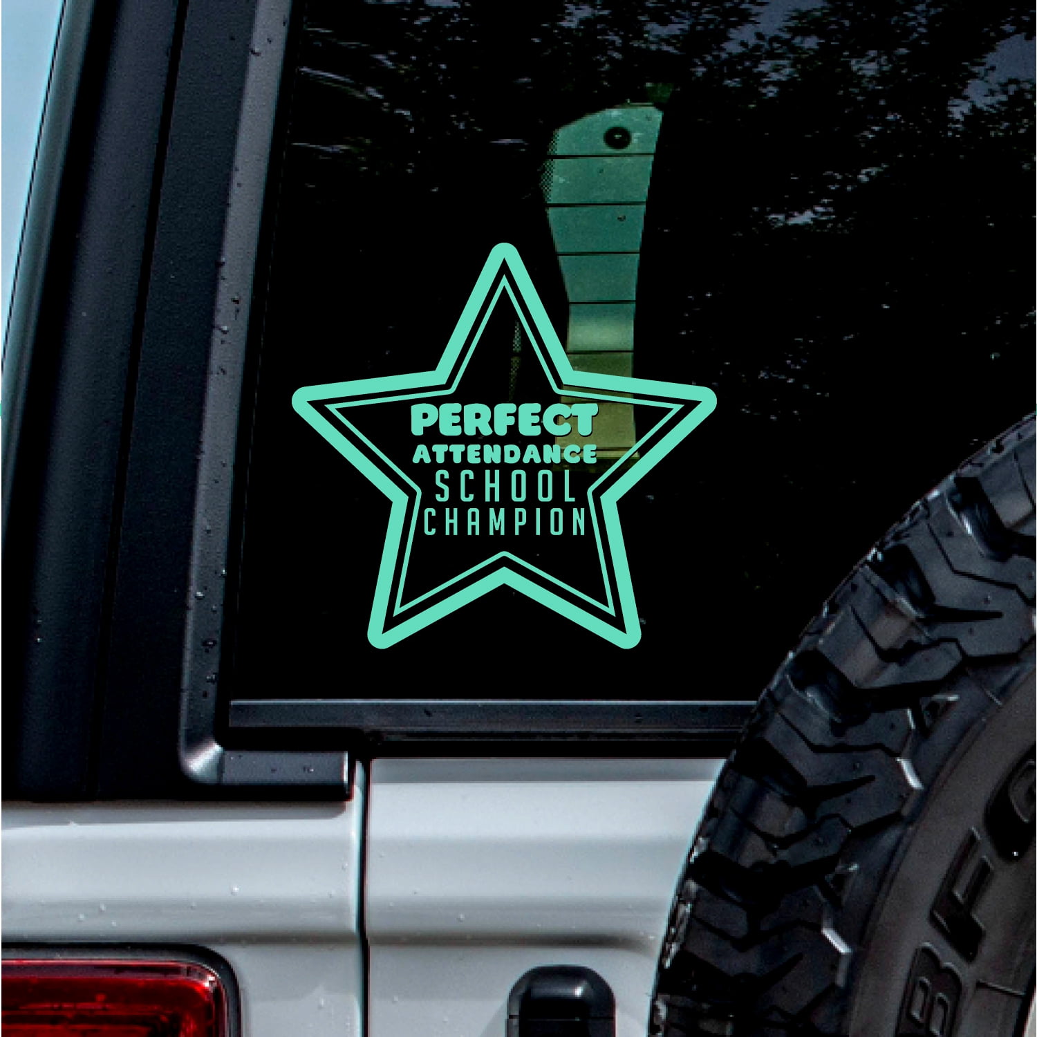 (2 Pcs, Mint, 8.4'' X 8'') Transparent Adhesive Decal Sticker Of ...