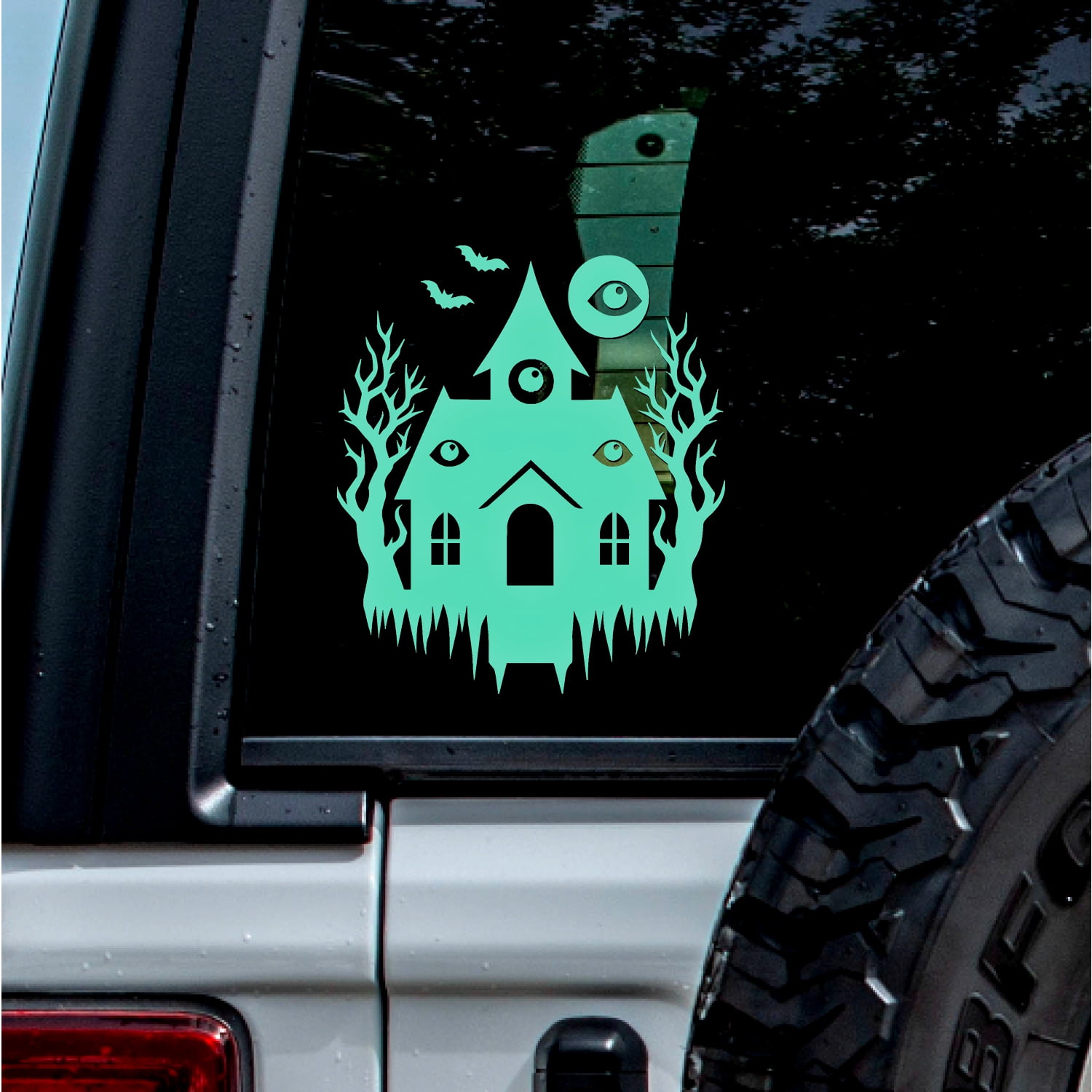 (2 Pcs, Mint, 8'' X 9.2'') Transparent Adhesive Decal Sticker Of ...