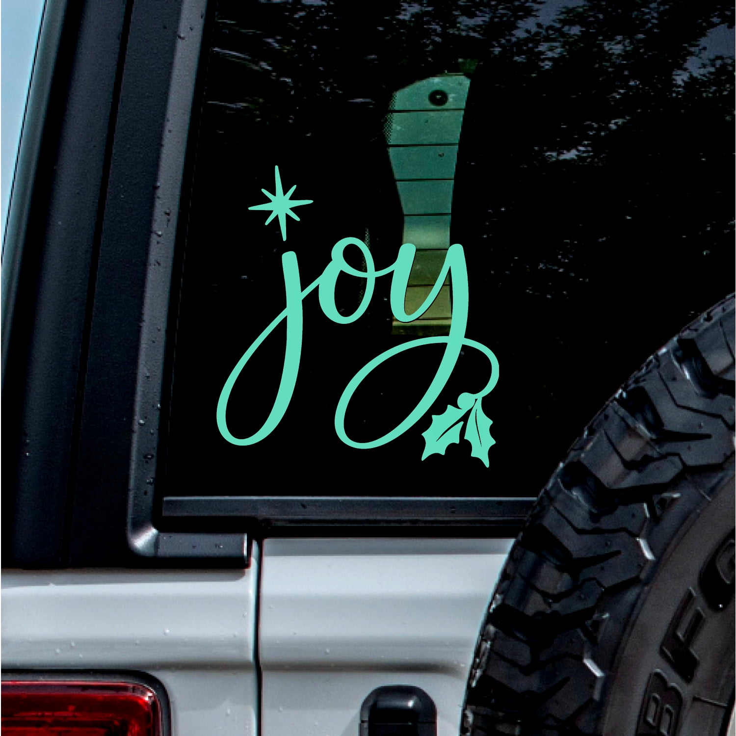 (2 Pcs Mint, 8'' x 8.5'') - Vinyl Sticker Decal - "Joy" Inspired Design ...