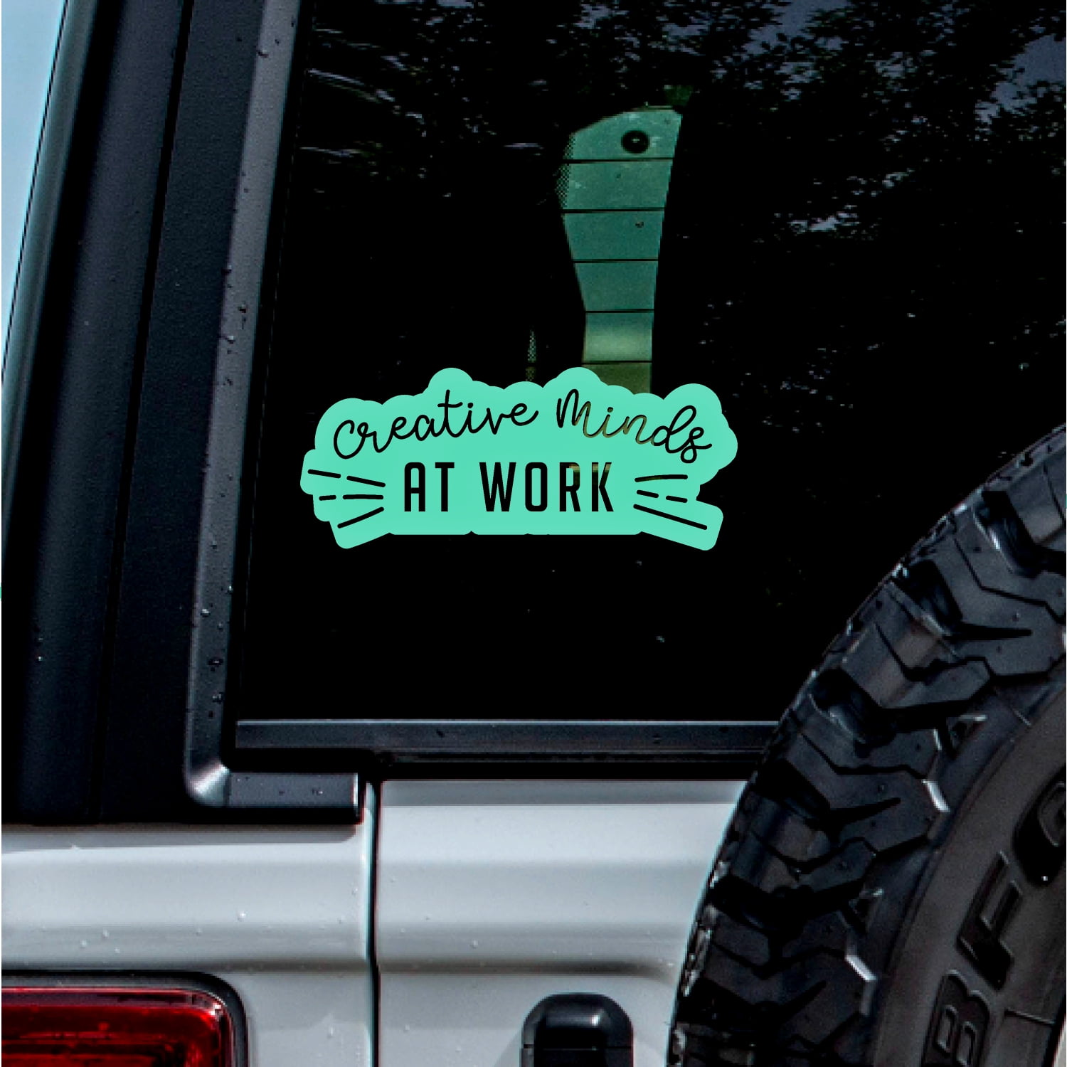 (2 Pcs, Mint, 9.5'' X 4'') Transparent Adhesive Decal Sticker Of ...