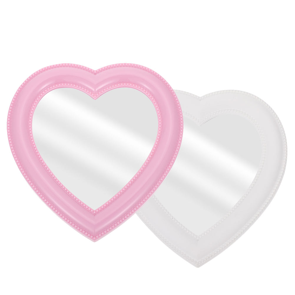 Heart Shaped High Definition Makeup Mirror for Wall Mount or Desktop ...