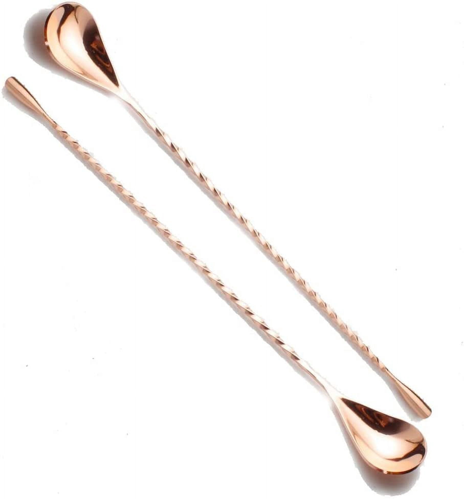 2 Pcs Mixing Bar Spoon 12 Inches 18/10 Stainless Steel Spiral Pattern ...