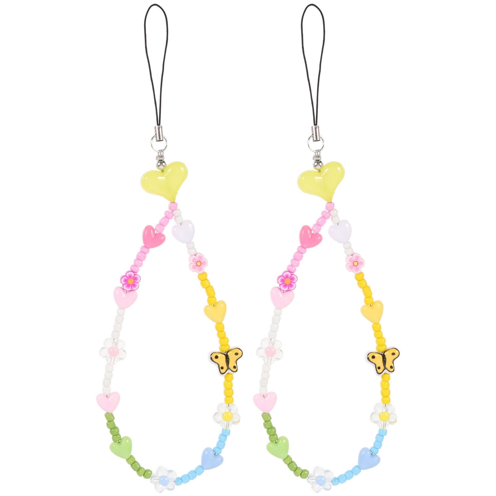 2 Pcs Mobile Phone Straps Phones Decor Charms Keychain Accessories ...