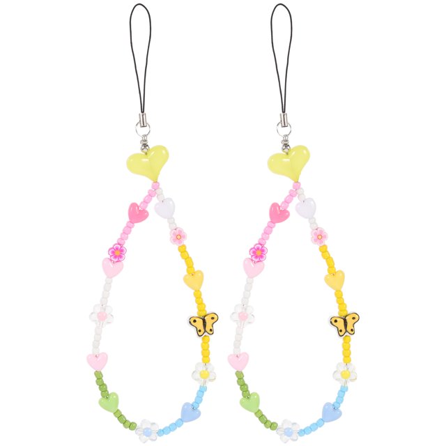 2 Pcs Mobile Phone Straps Phones Decor Charms Keychain Accessories ...