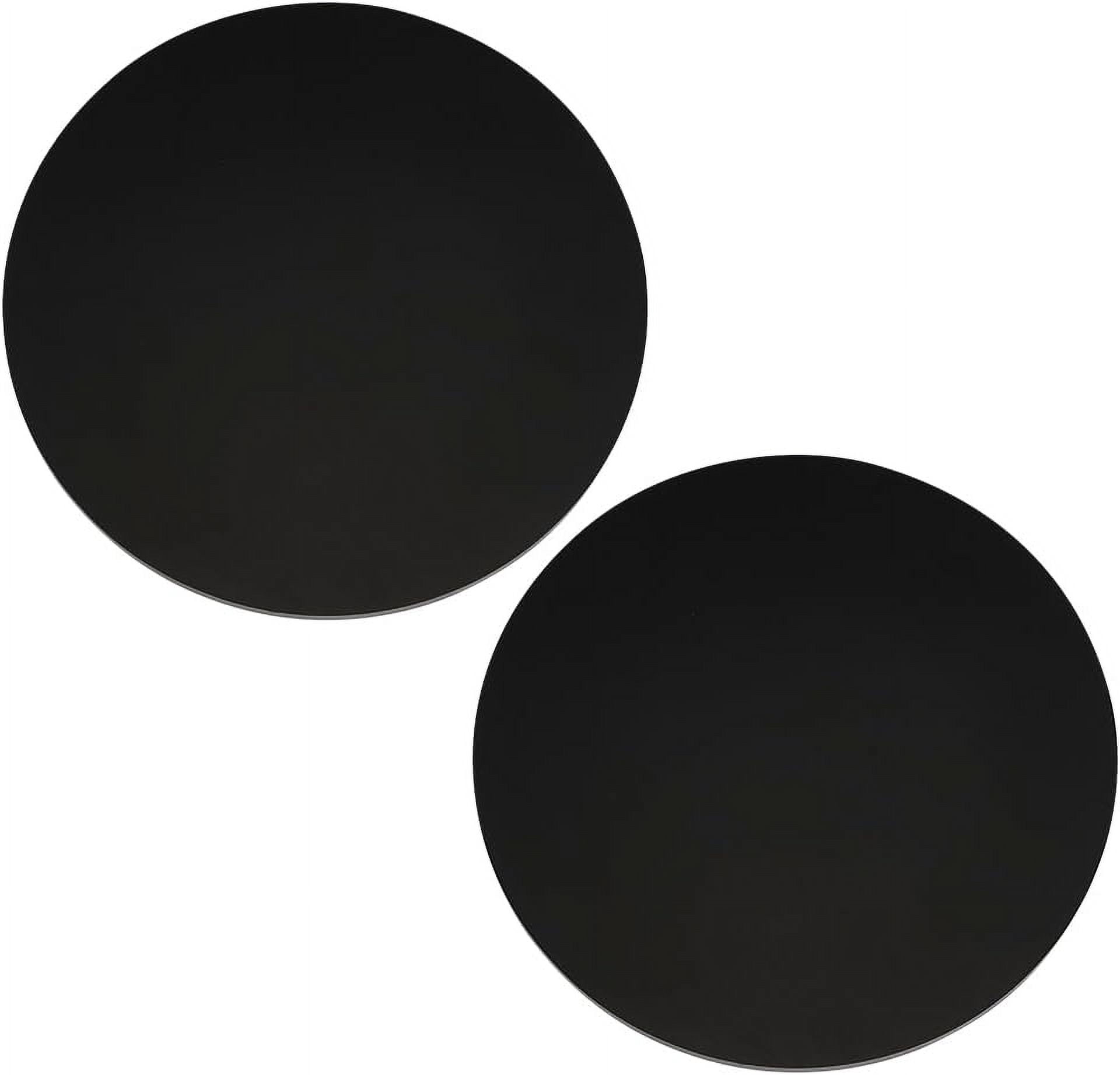 2 Pcs Model Display Bases 5.9x5.9inch Black Round Huge Figure Base ...