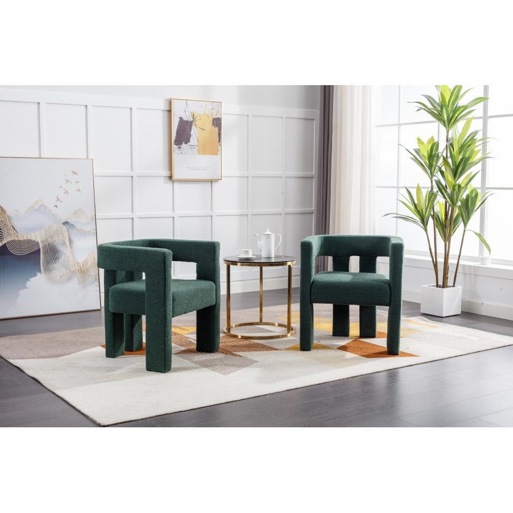 2 Pcs Modern Dining Chairs Set, Accent Chair with High Elastic Sponge ...