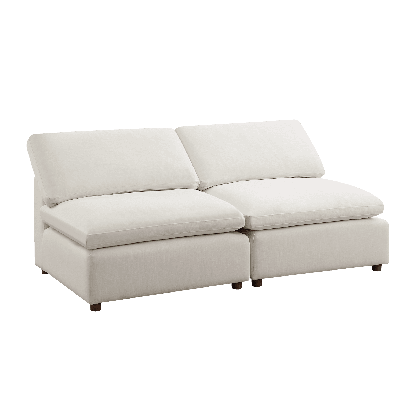 2 Pcs Modular Sectional Sofa Set, Modern Self-customization Design ...