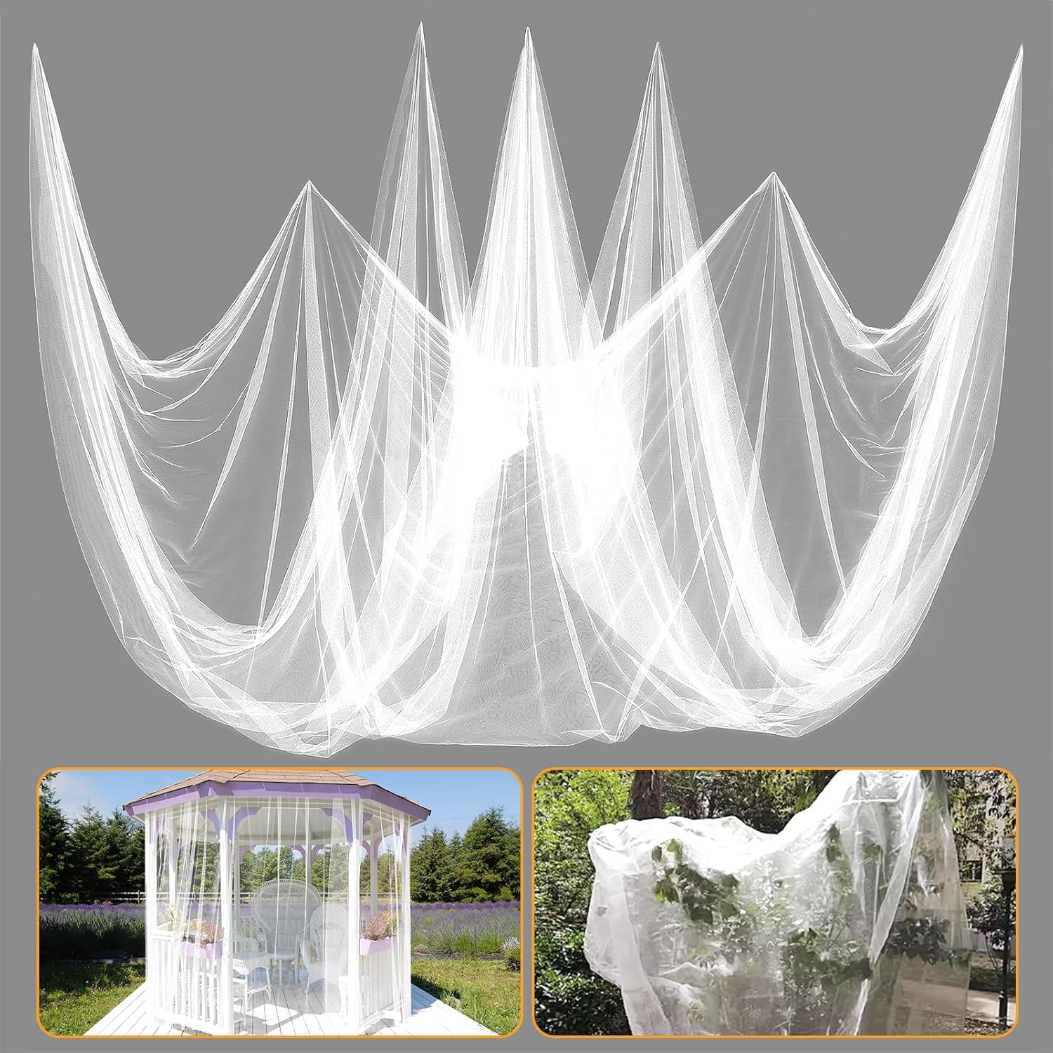 2 Pcs Mosquito Net for Patio - 10Ft x 13Ft for Each Garden Mesh Screen ...