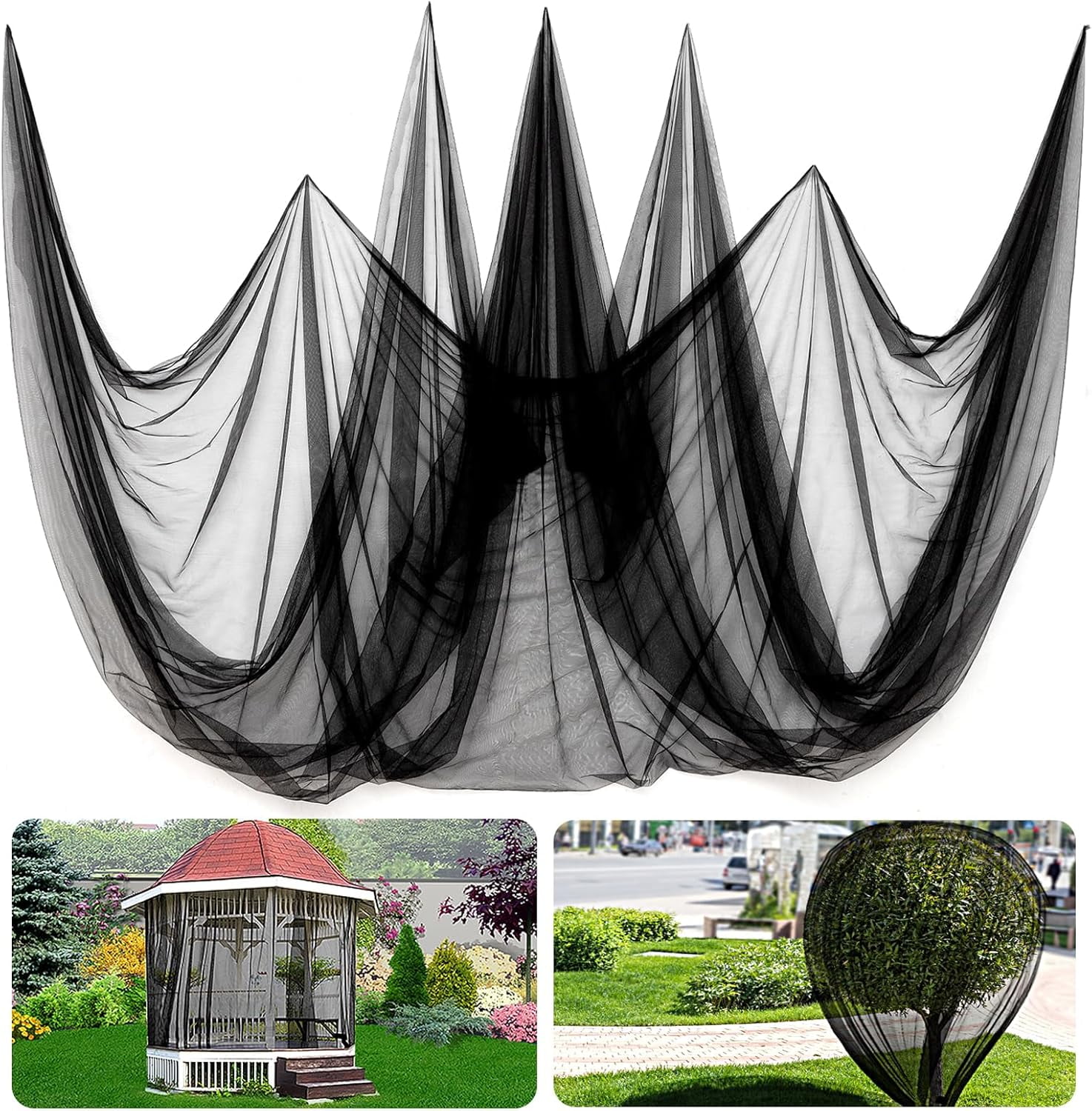 2 Pcs Mosquito Net for Patio - 10Ft x 13Ft for Each Garden Mesh Screen ...