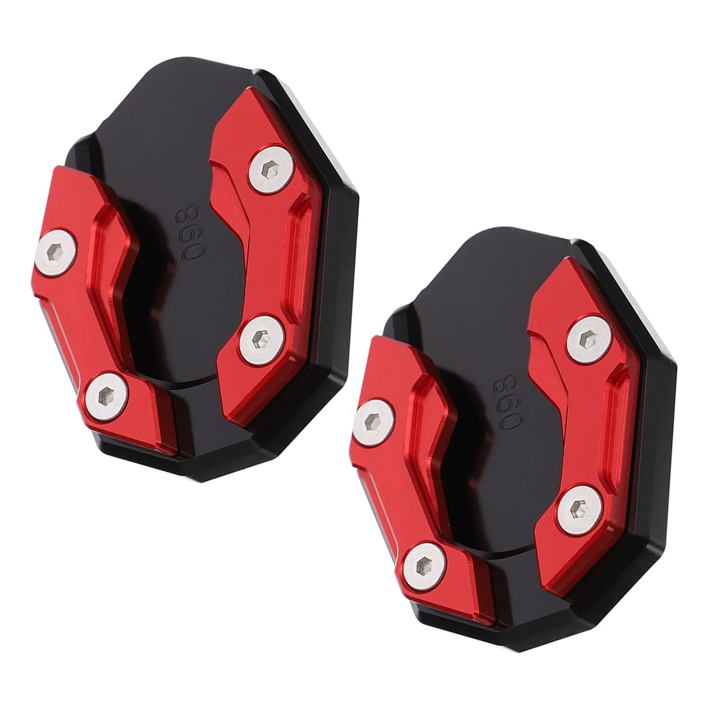 2 Pcs Motorcycle Kickstand Foot Side Extension Pad Pads Spark Plugs ...