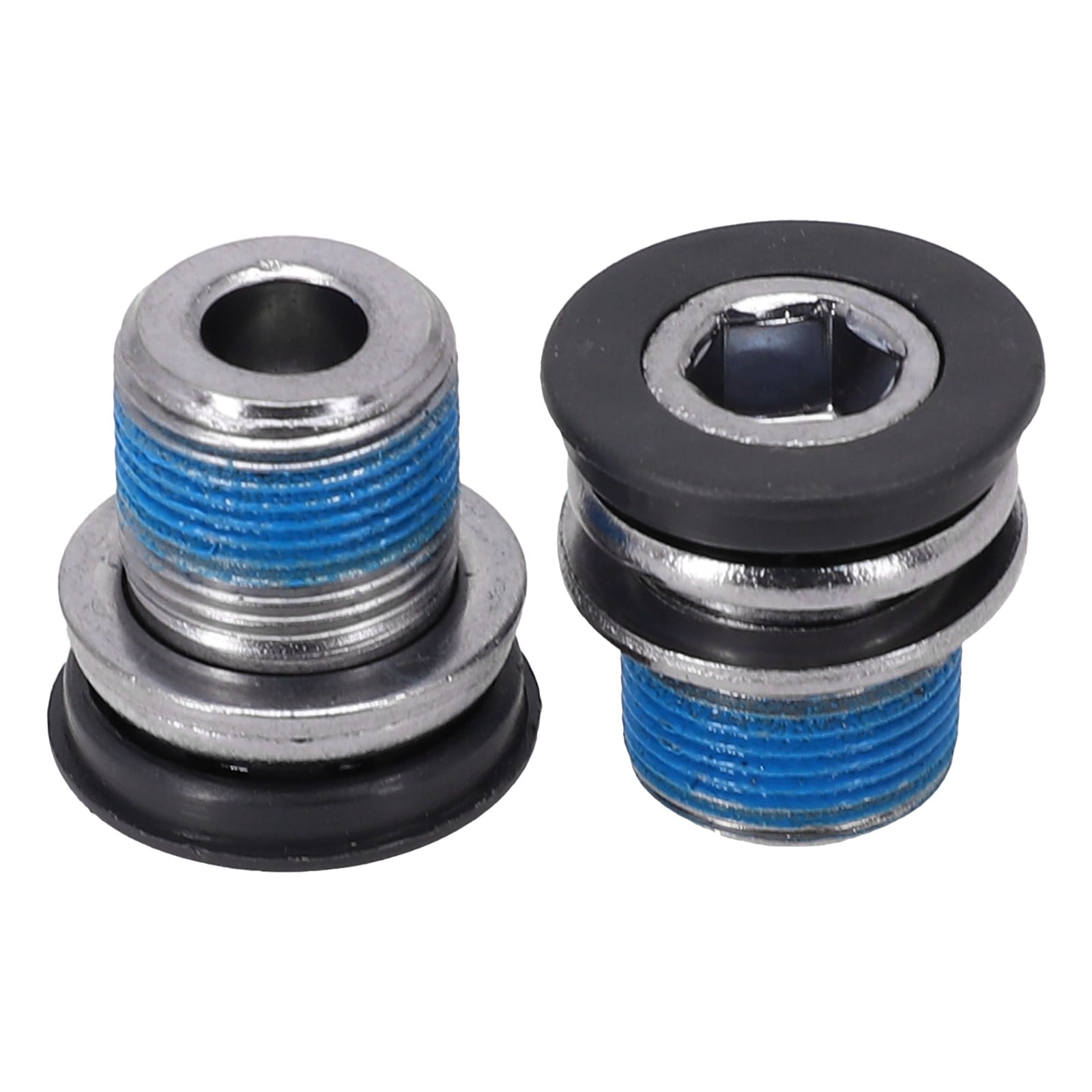 2 Pcs Mountain Bike Axle Screw M15 Stainless Steel Crank Black Screw ...