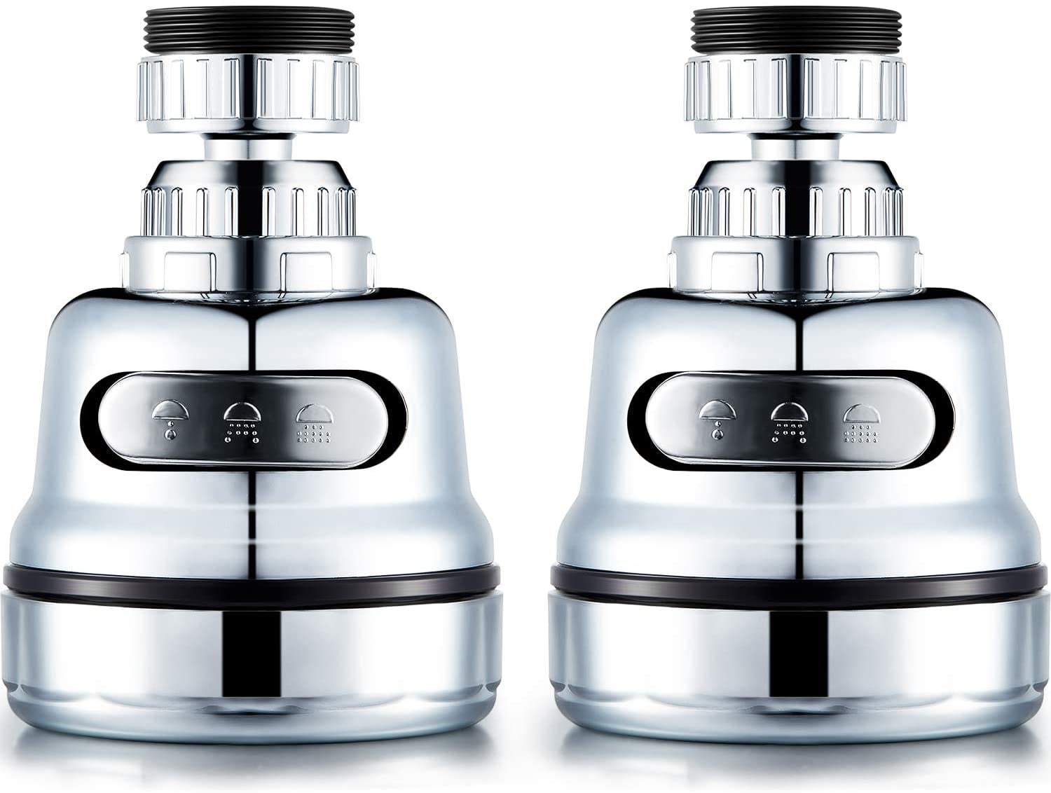 2 Pcs Movable Kitchen Tap Head Faucet Sprayer Water Spray 360 Degree ...