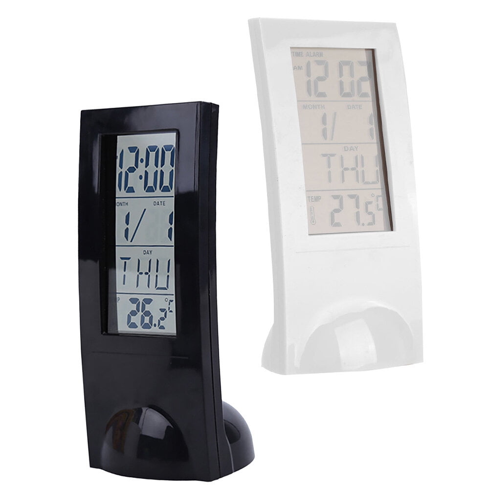 2 Pcs Multifunctional Calendar Clock Alarm Clock Electronic Temperature ...