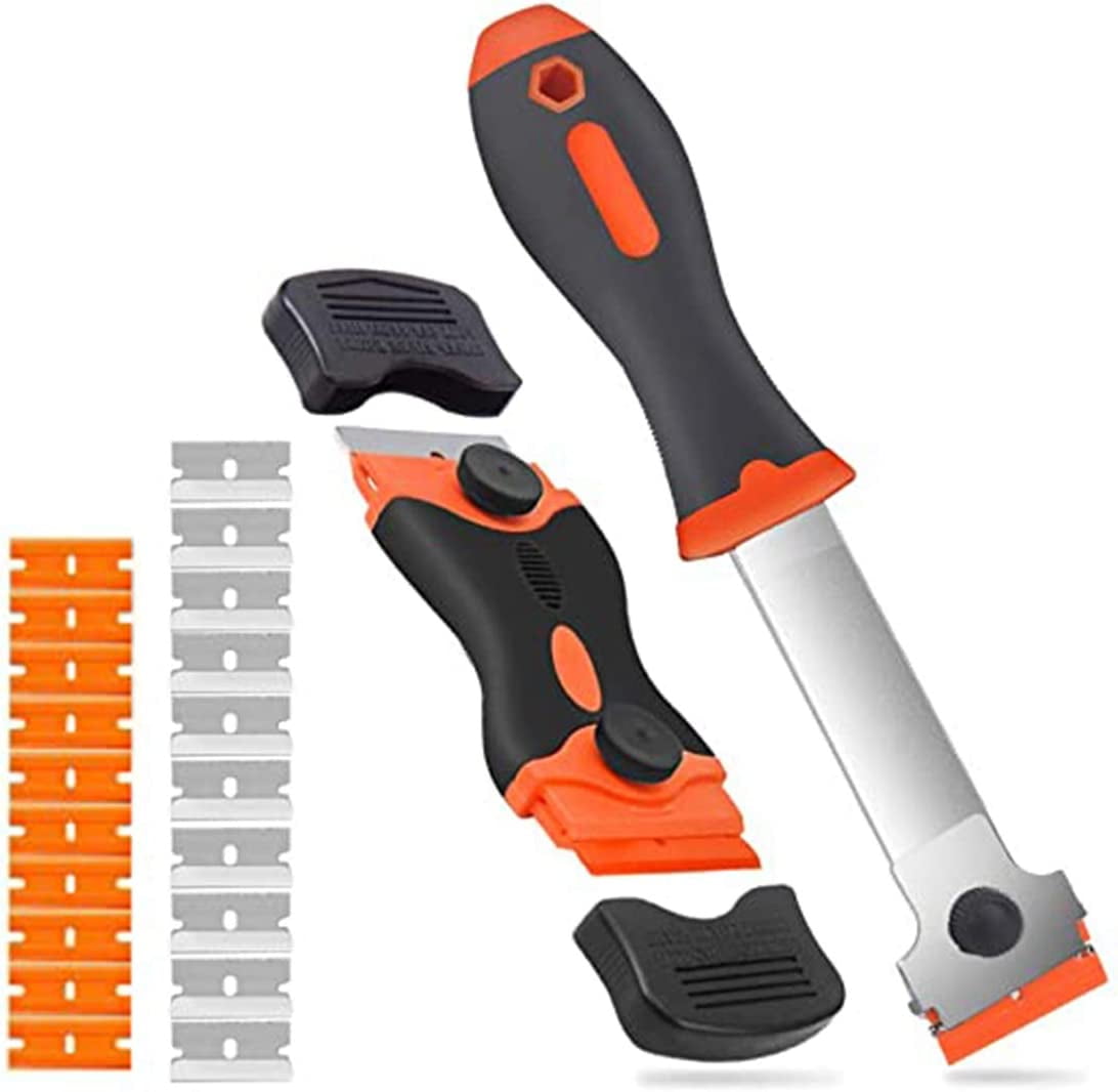 2 Pcs Multipurpose Razor Blade Scraper Tool with Extra 10 Plastic ...