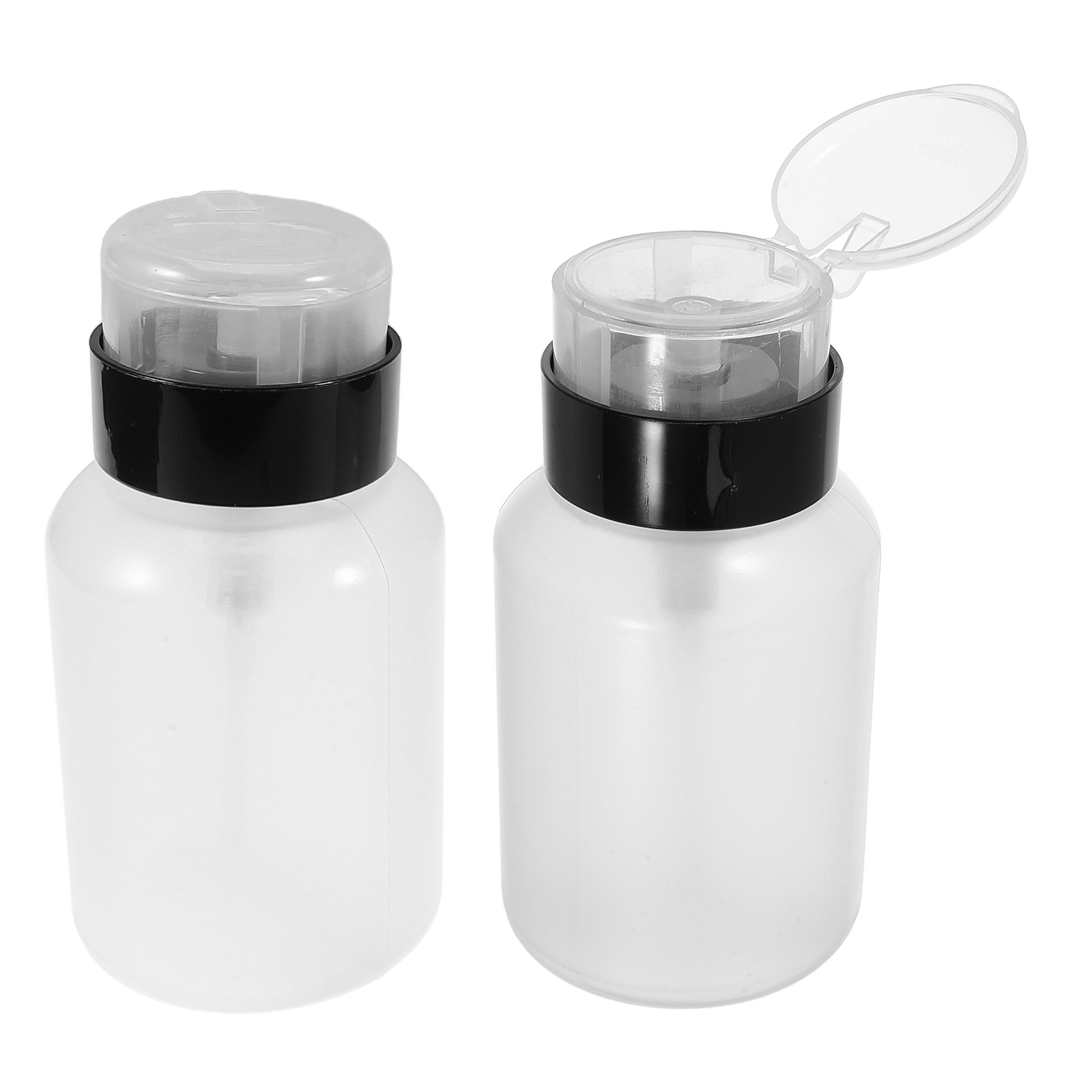 2 Pcs Nail Clean Liquid Bottle Pump Bottles for Liquids Black - Walmart.com
