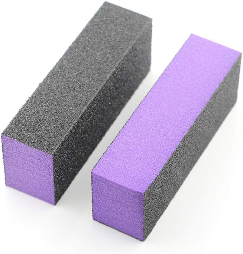 2 Pcs Nail Sanding Buffing Block, 4 Sided Way Nail File Block ...