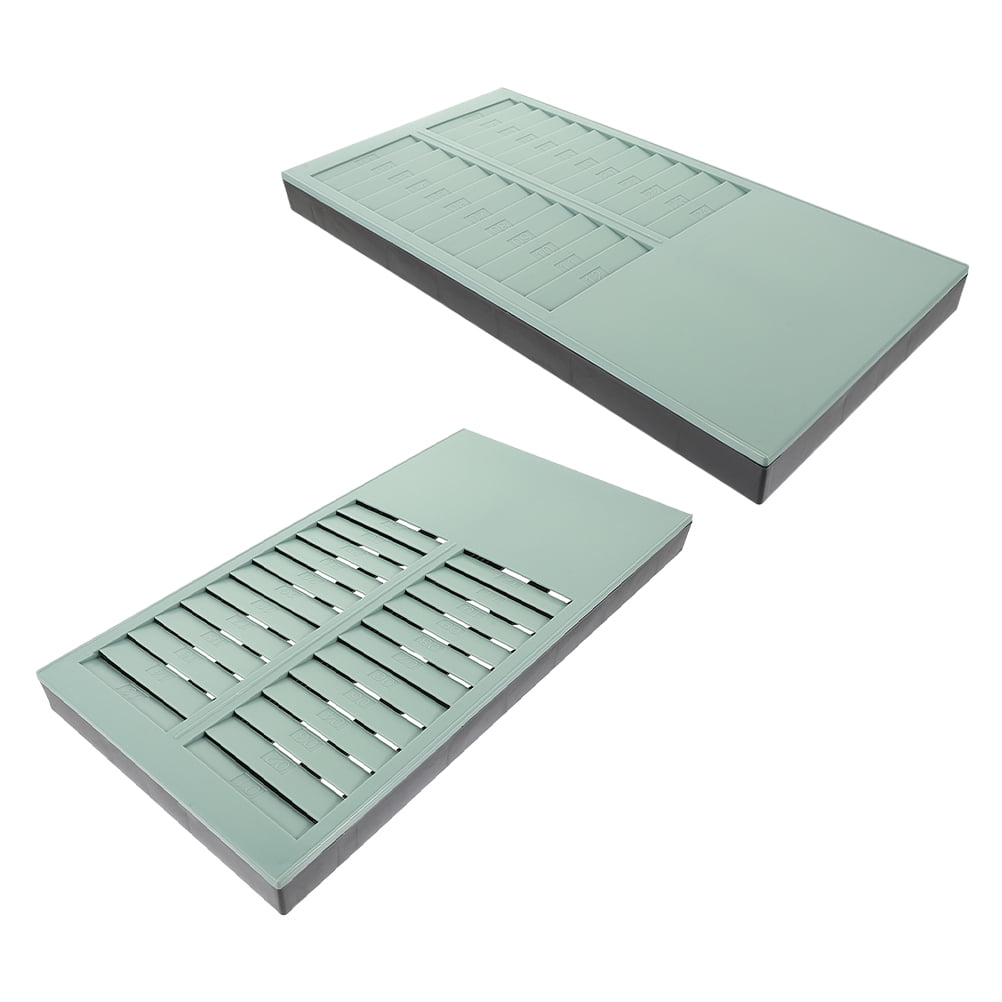 2 Pcs Name Card Holder Label Slot Display Cabinet Coins Rod Compound ...