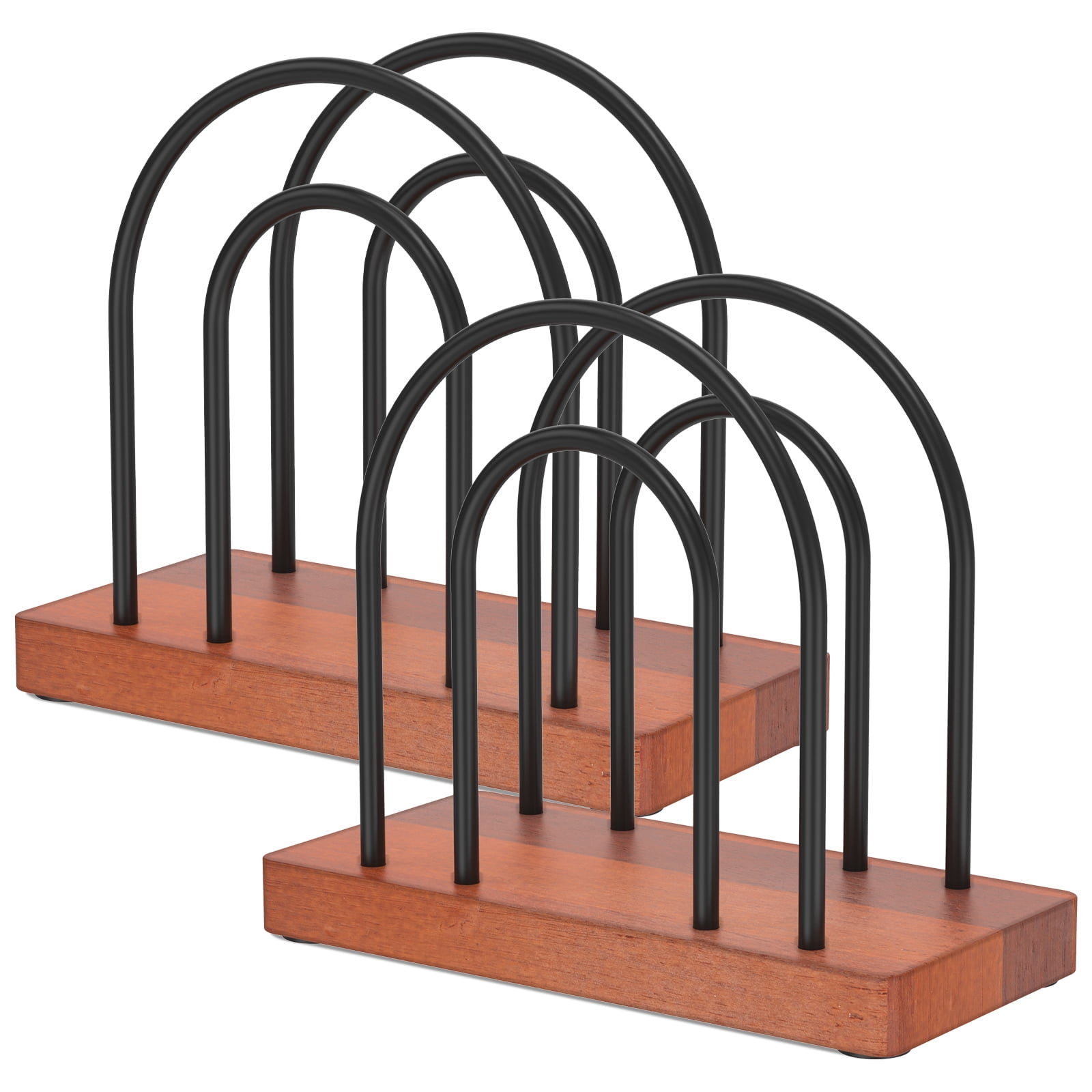 2 Pcs Napkin Holder Metal Iron Standing Napkin Dispenser with Wood Base ...