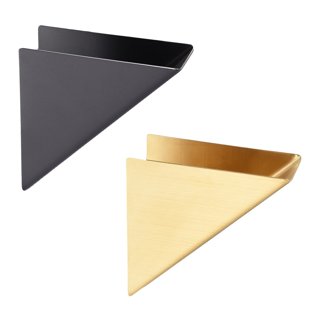 2 Pcs Napkin Storage Stand Triangular Paper Towel Rack Gold Holder ...