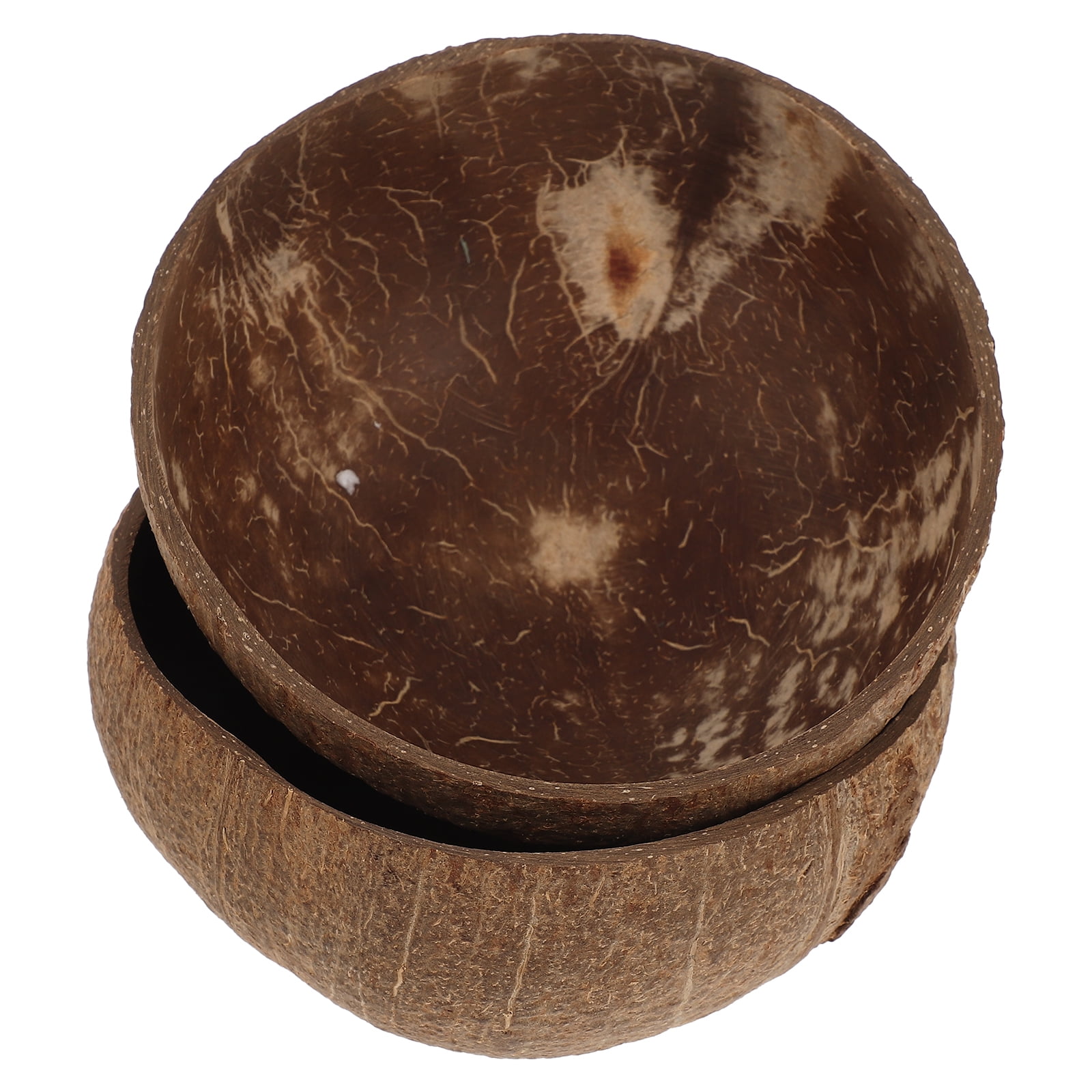 2 Pcs Natural Coconut Shell Bowl Decor Coconuts Made Bowl Tiki Cups ...