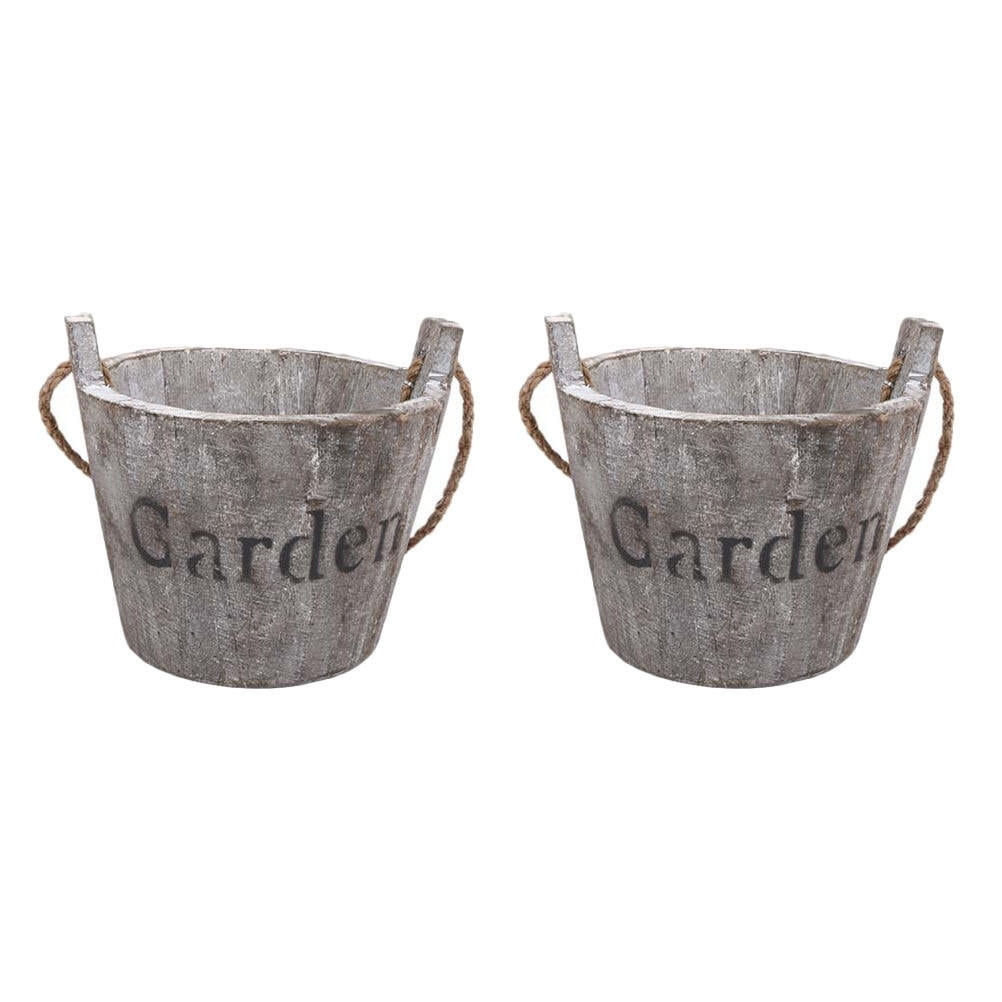 2 Pcs Natural Flower Pot Succulent Planter Decoration Garden Lanterns ...