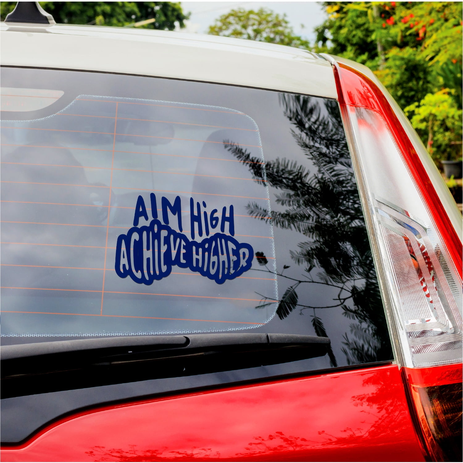 (2 Pcs, Navy Blue, 10.4'' X 7'') Transparent Adhesive Decal Sticker Of ...