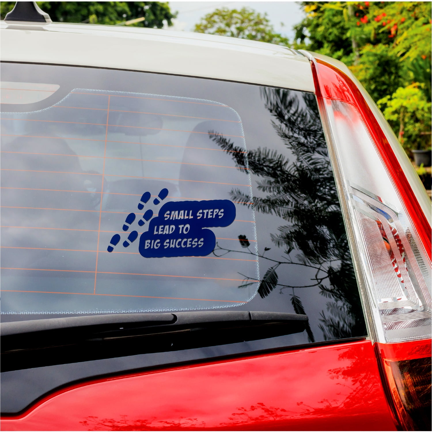 (2 Pcs, Navy Blue, 10.5'' X 5.6'') Transparent Adhesive Decal Sticker ...