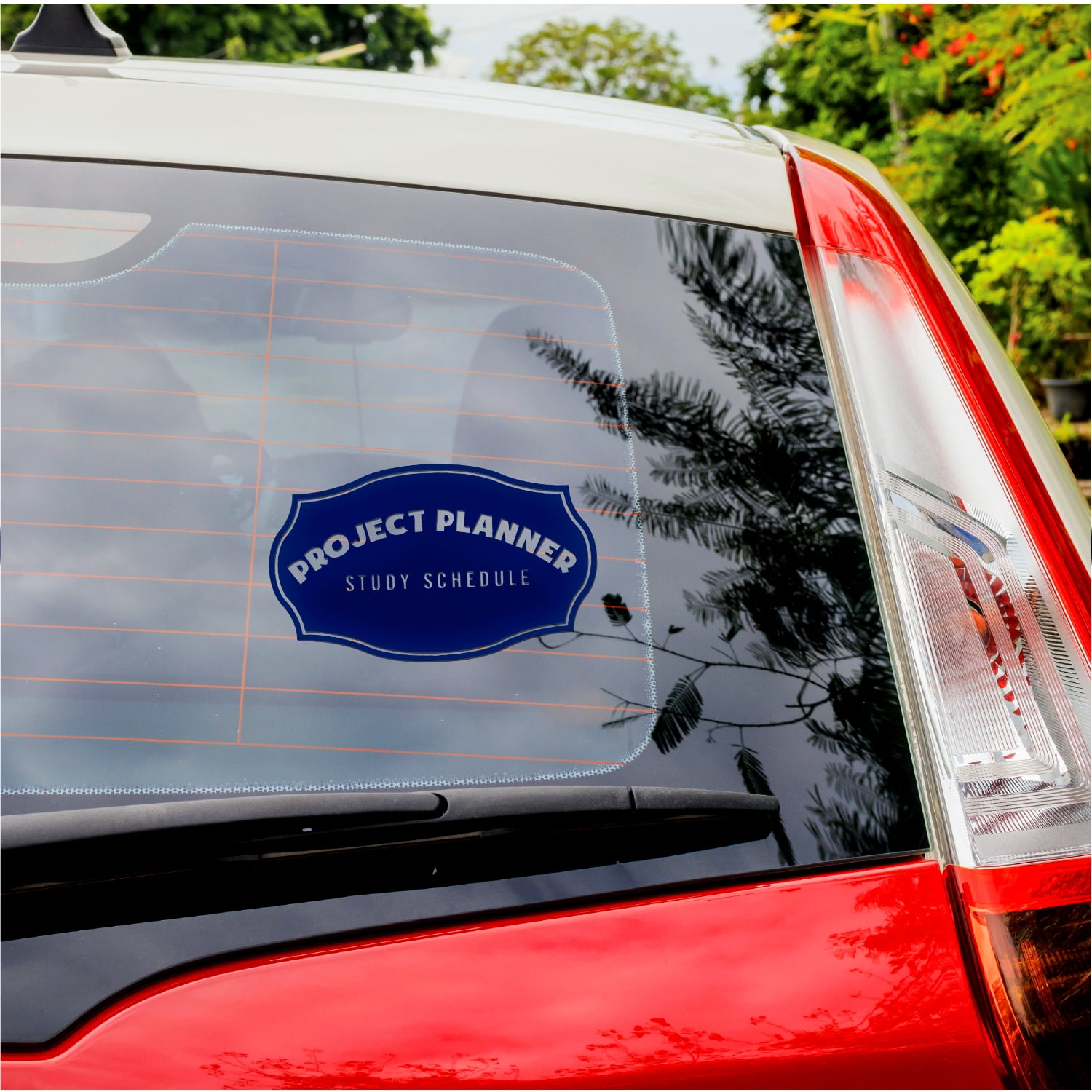 (2 Pcs, Navy Blue, 10.5'' X 6.3'') Transparent Adhesive Decal Sticker ...