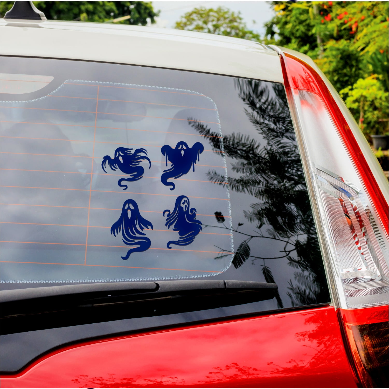 (2 Pcs, Navy Blue, 11'' X 12.5'') Transparent Adhesive Decal Sticker Of ...