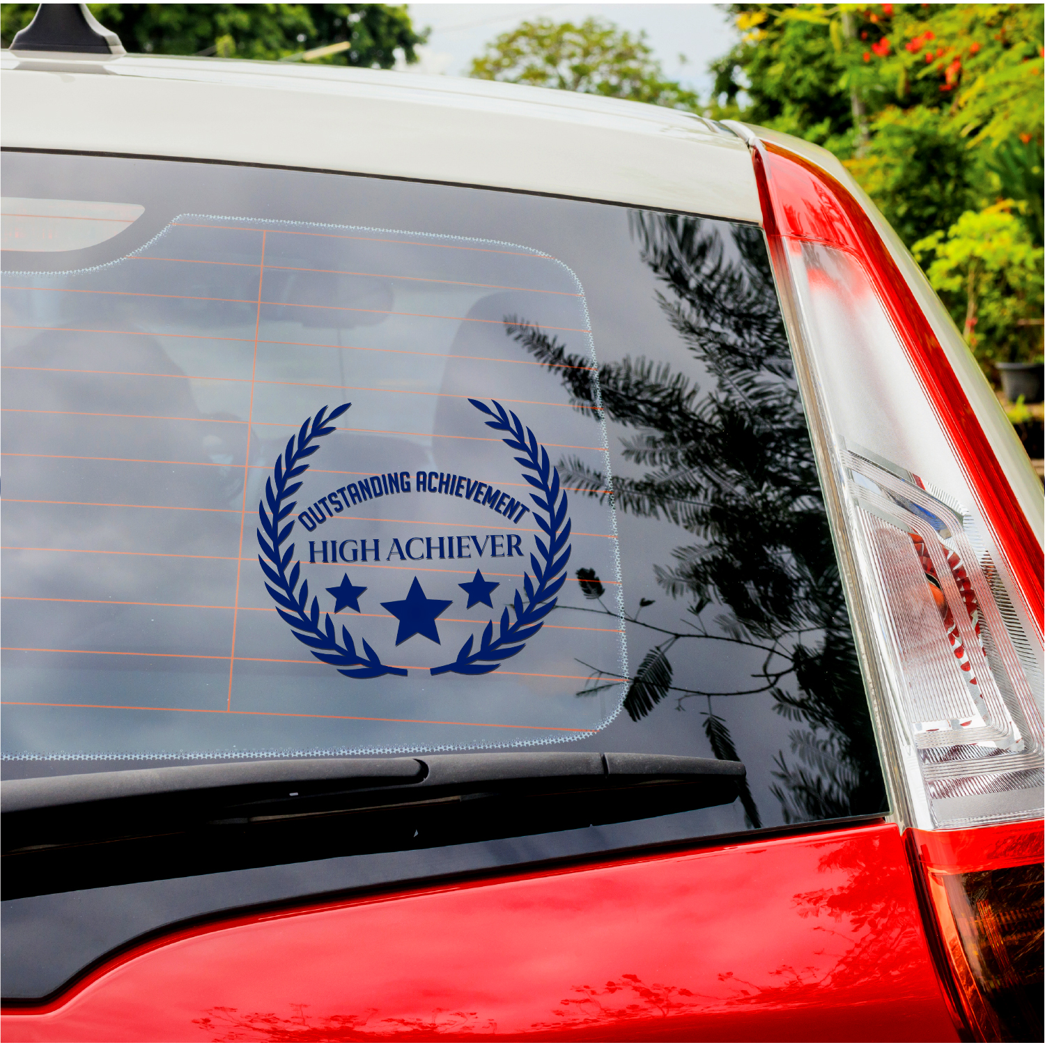 (2 Pcs, Navy Blue, 12.5'' X 11'') Transparent Adhesive Decal Sticker Of ...