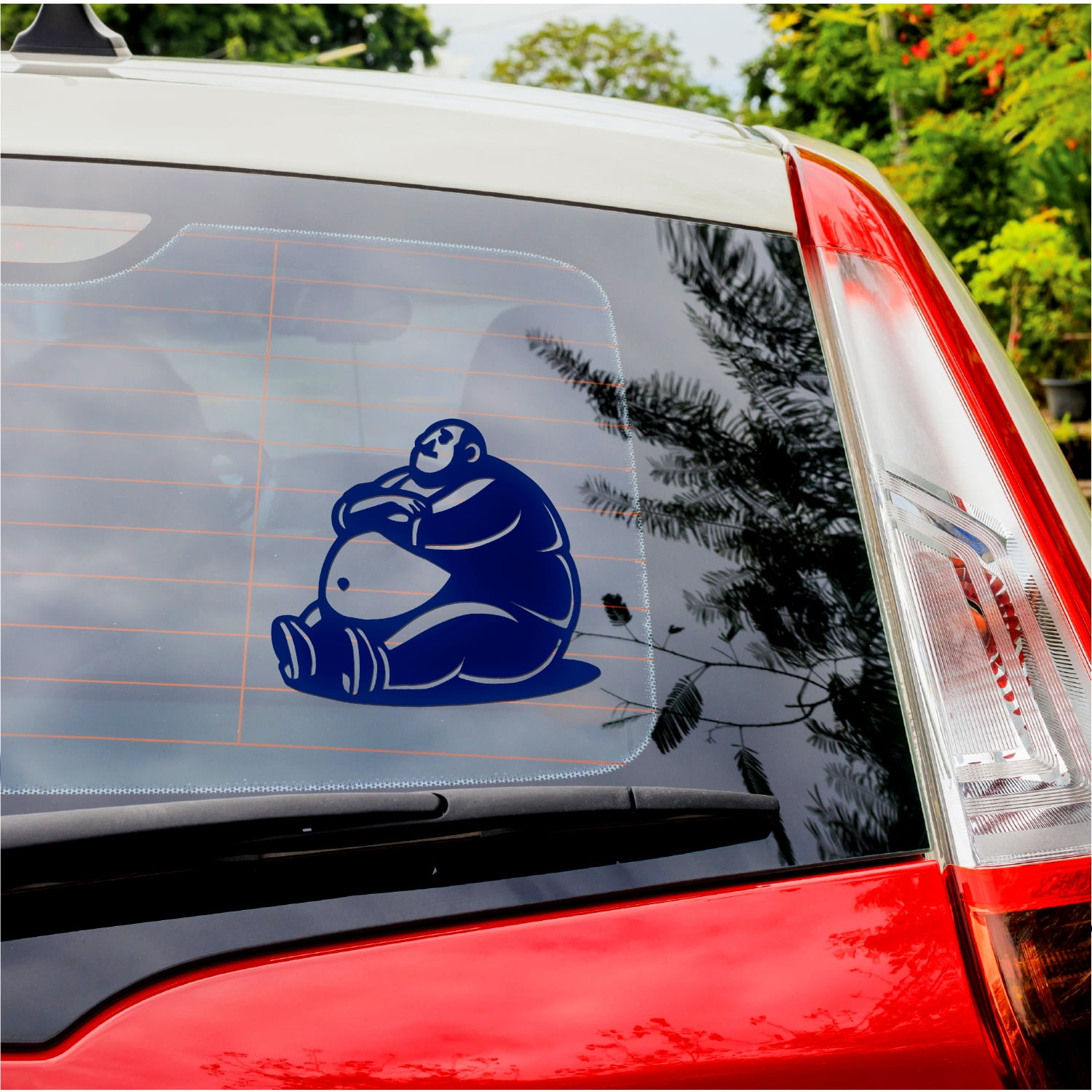 (2 Pcs, Navy Blue, 12.6'' X 11'') Transparent Adhesive Decal Sticker Of ...