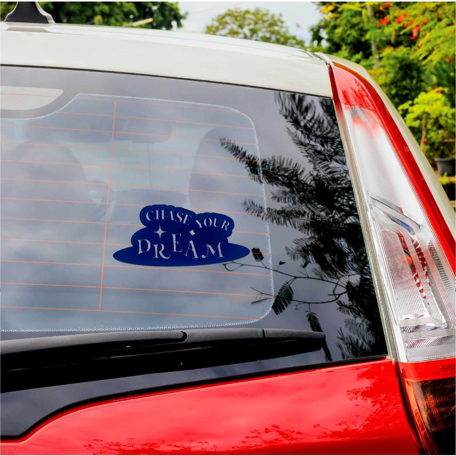 (2 Pcs, Navy Blue, 14'' X 6.4'') Transparent Adhesive Decal Sticker Of ...