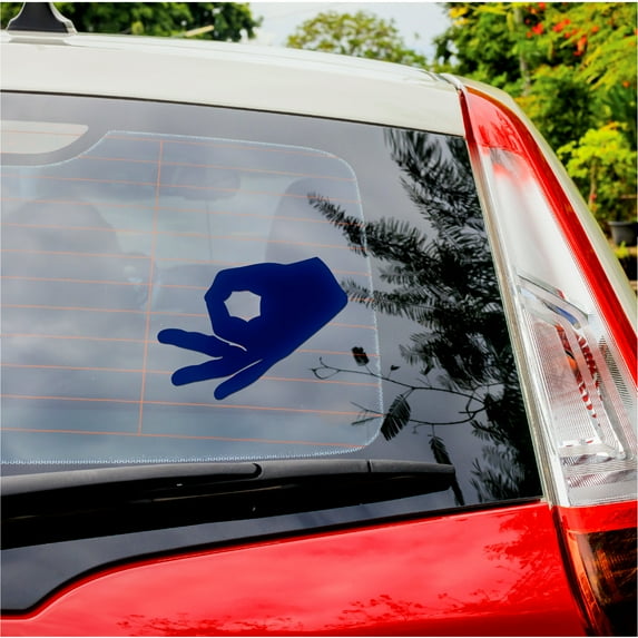 (2 Pcs Navy Blue, 2.5'' x 1.8'') - Vinyl Sticker Decal - "Symbol Gotcha ...