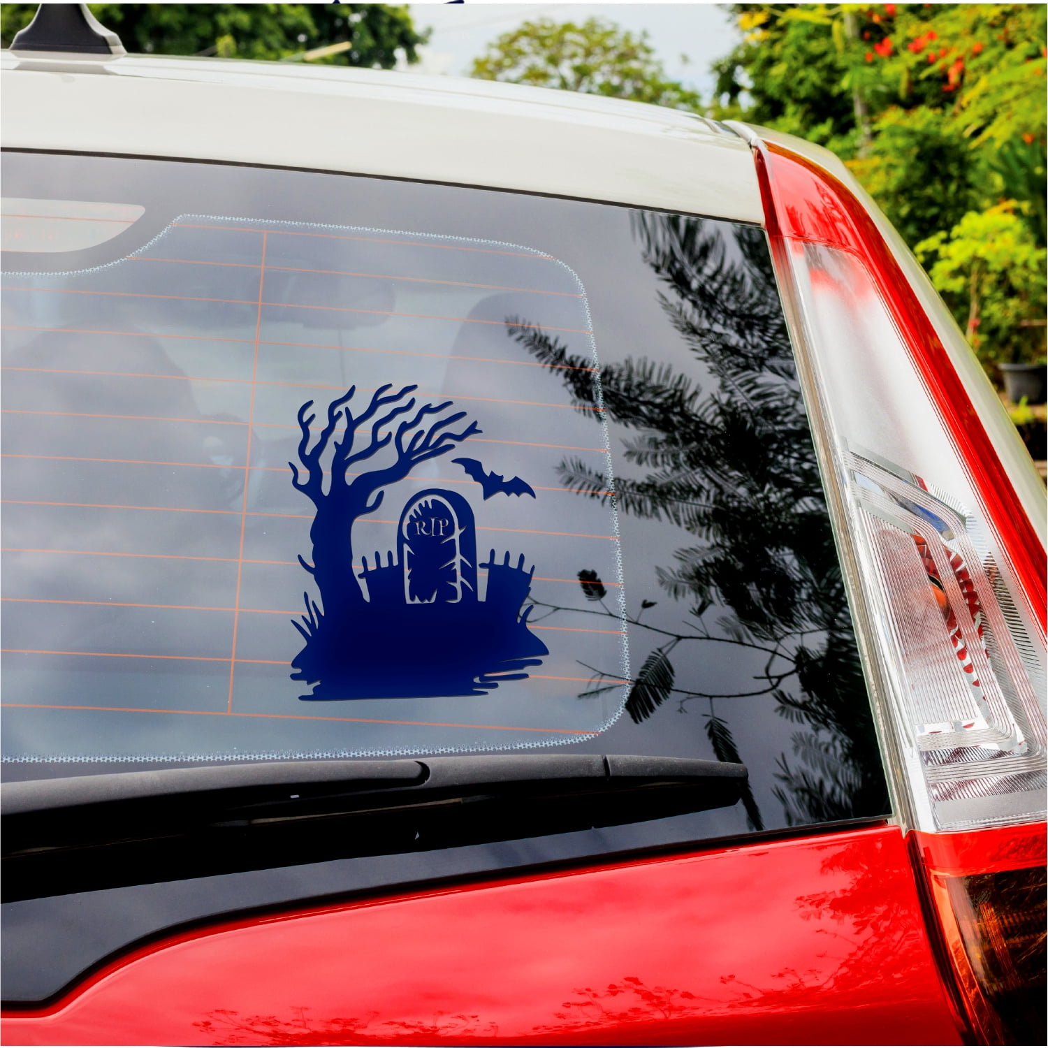 (2 Pcs, Navy Blue, 3.8'' X 4.6'') Transparent Adhesive Decal Sticker Of ...