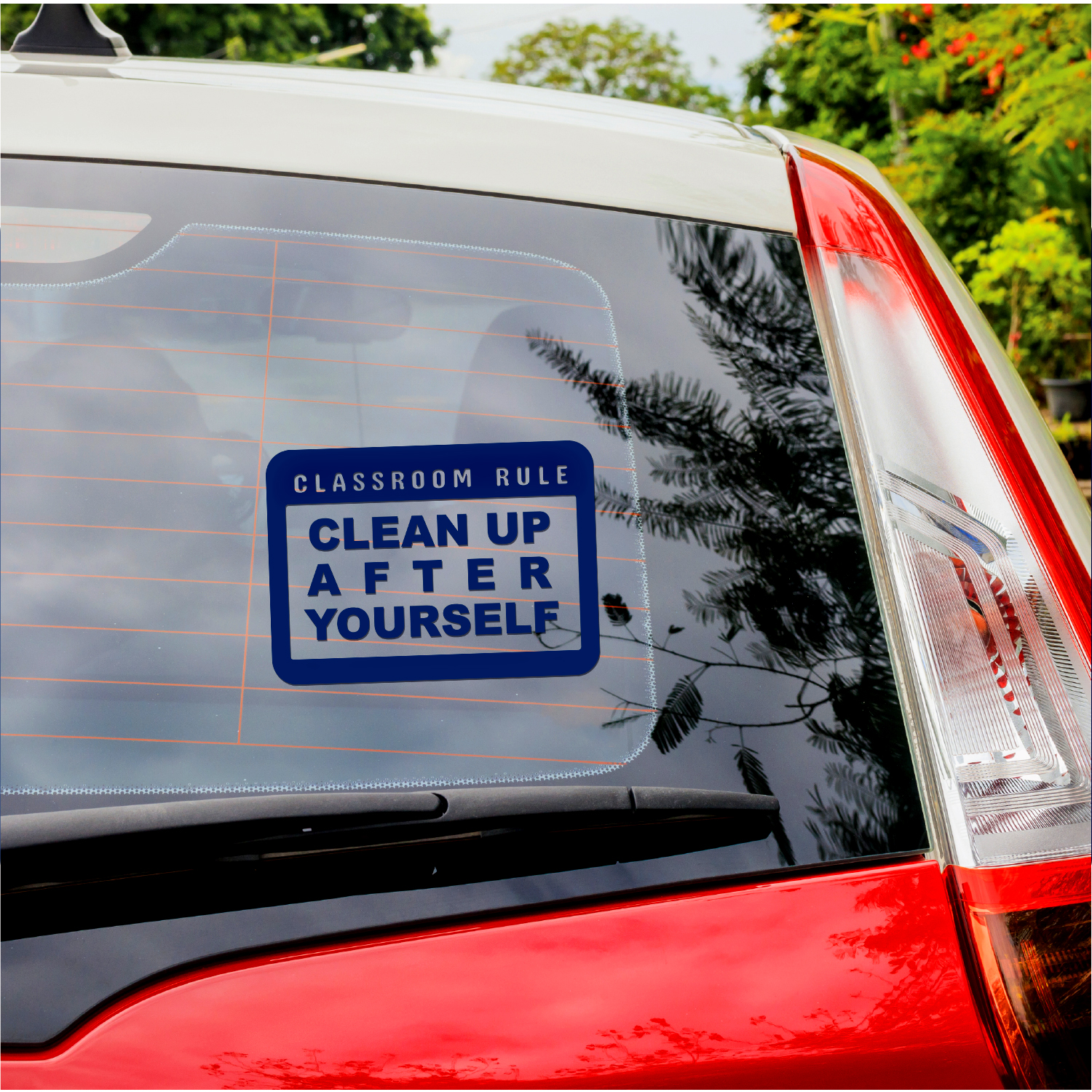 (2 Pcs, Navy Blue, 3.9'' X 2.8'') Transparent Adhesive Decal Sticker Of ...