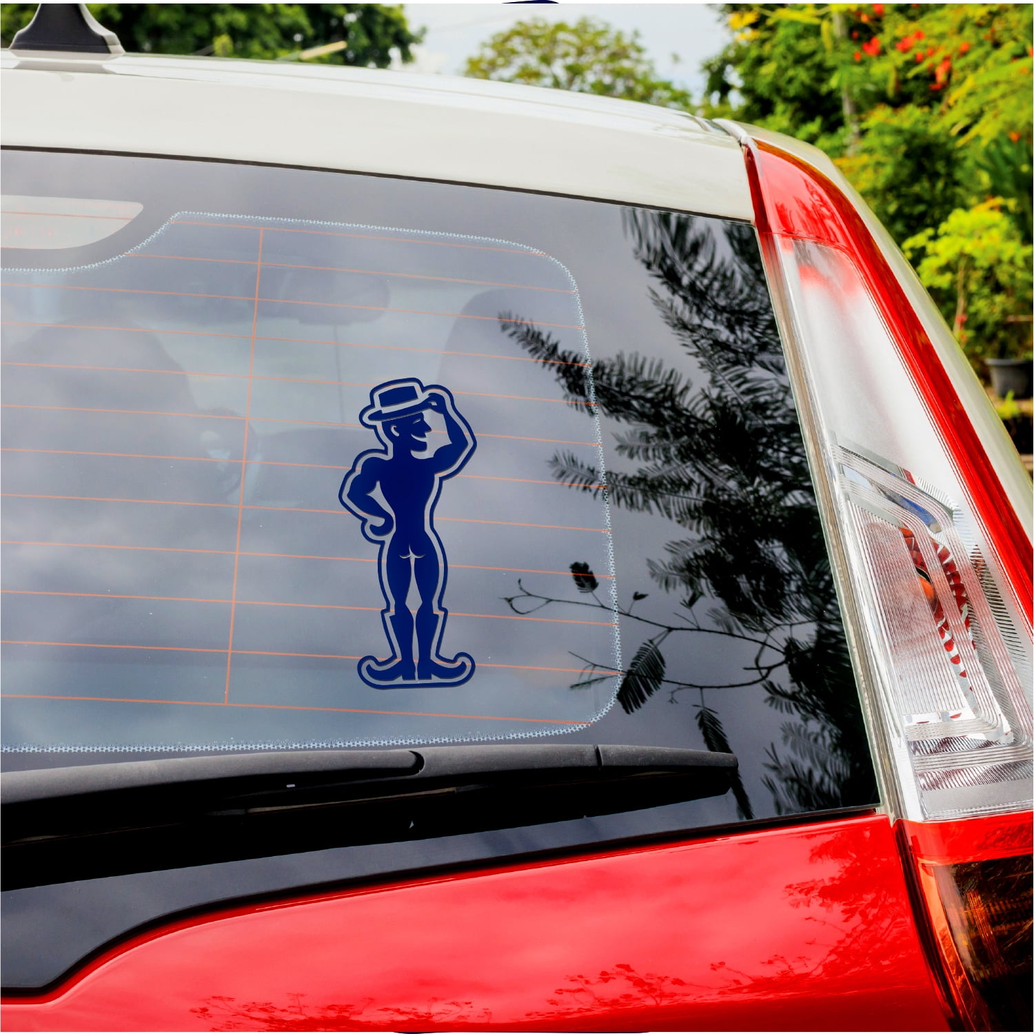 (2 Pcs, Navy Blue, 4.3'' X 9.5'') Transparent Adhesive Decal Sticker Of ...