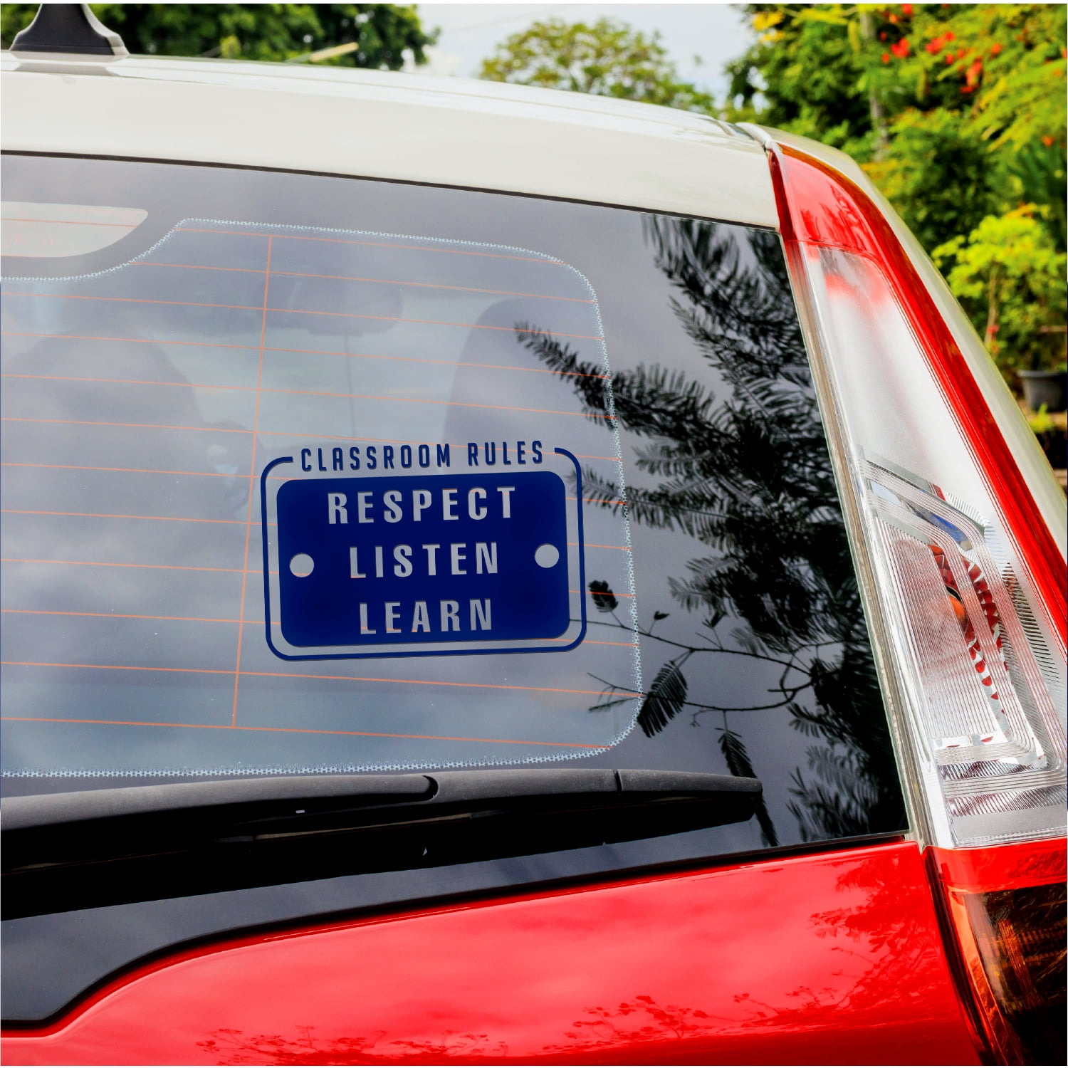 (2 Pcs, Navy Blue, 6.8'' X 4.5'') Transparent Adhesive Decal Sticker Of ...