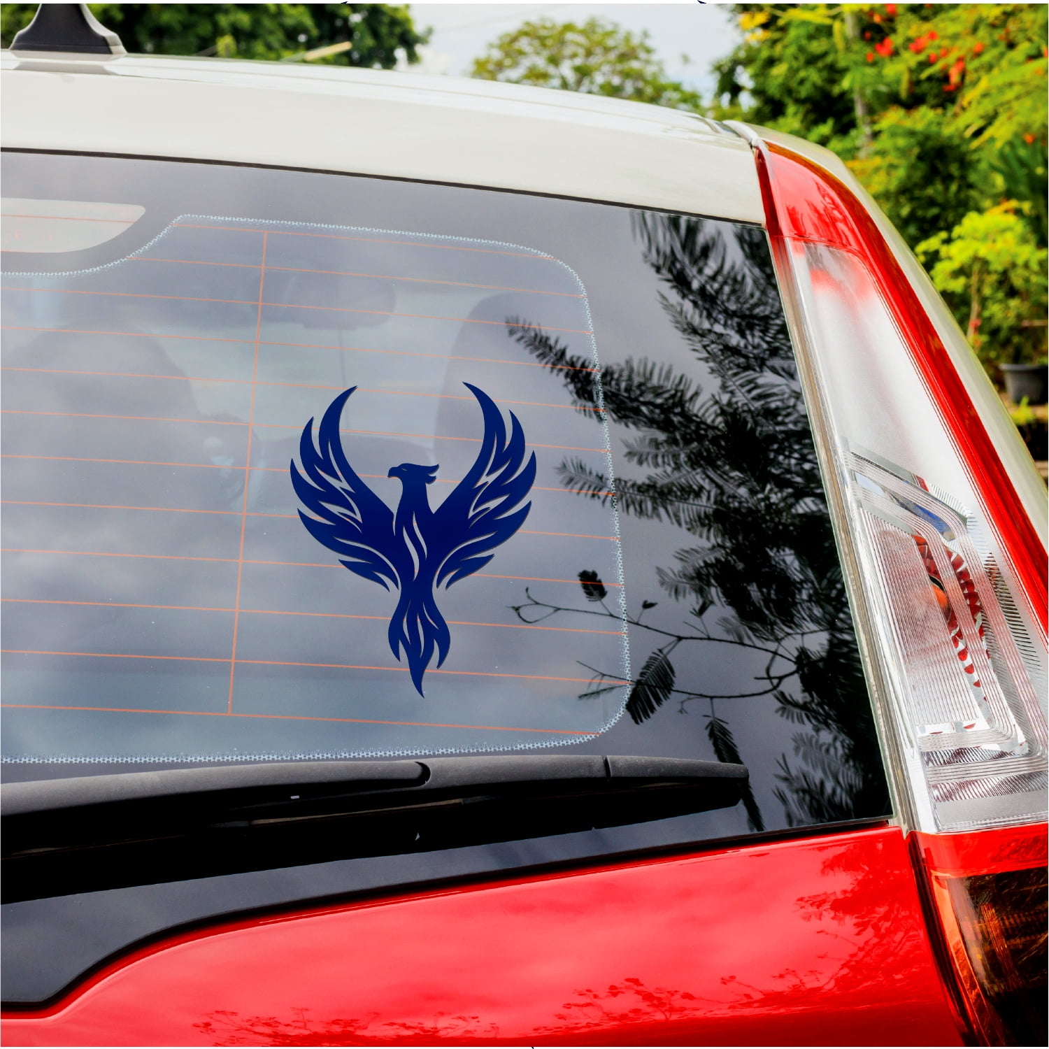 (2 Pcs Navy Blue, 7'' x 9.0'') - Vinyl Sticker Decal - "Phoenix ...