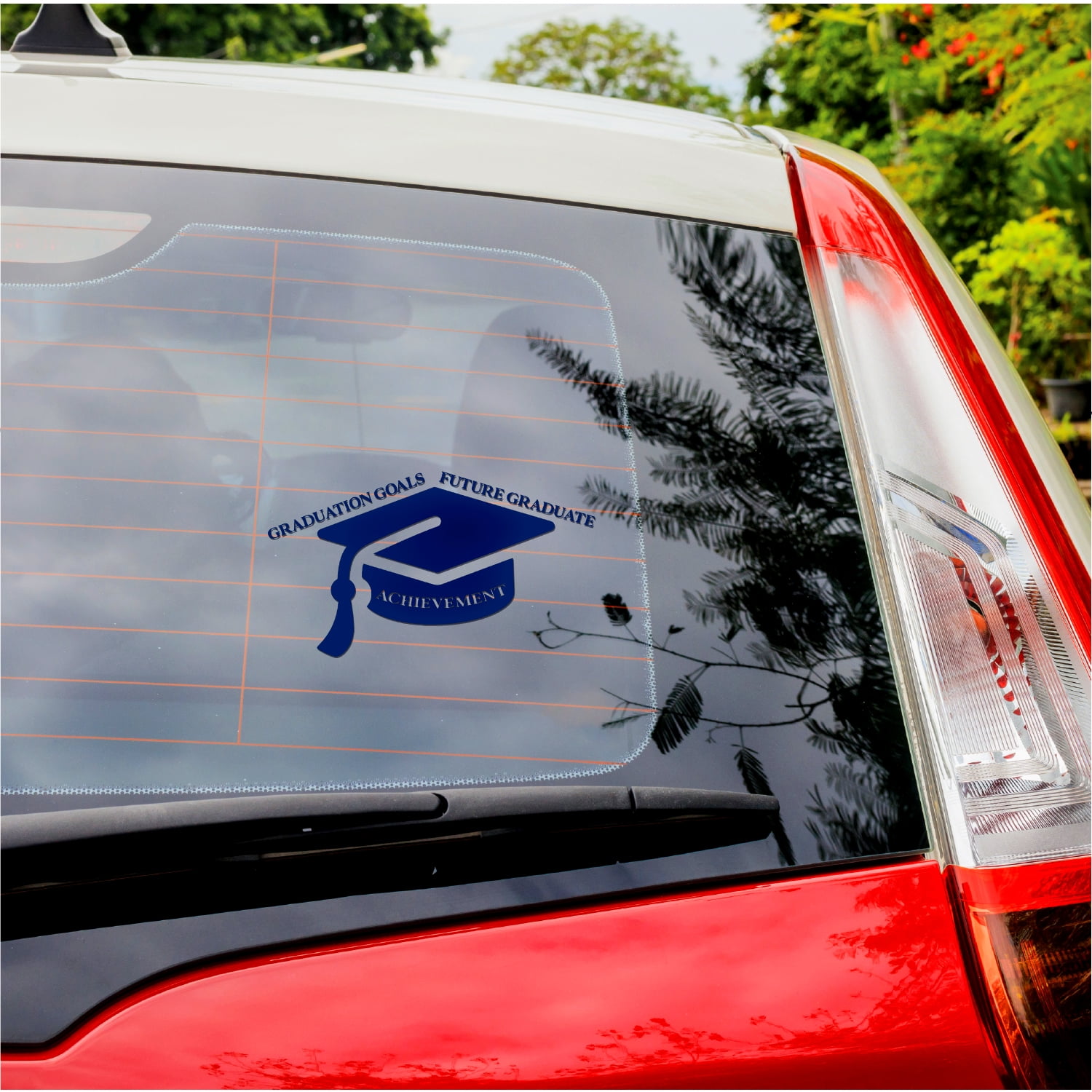 (2 Pcs, Navy Blue, 8.3'' X 4.6'') Transparent Adhesive Decal Sticker Of ...