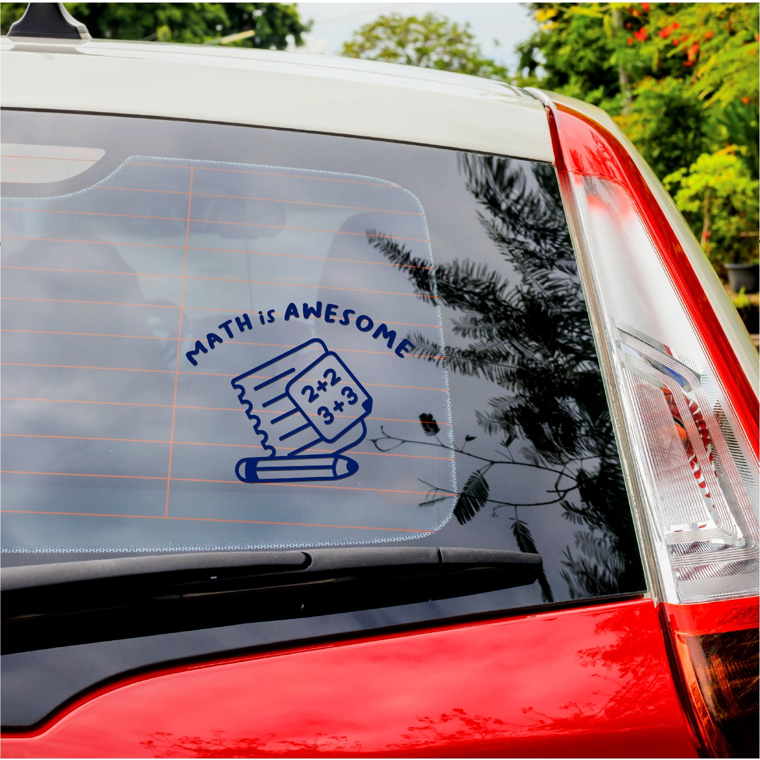 (2 Pcs, Navy Blue, 8.9'' X 7'') Transparent Adhesive Decal Sticker Of ...