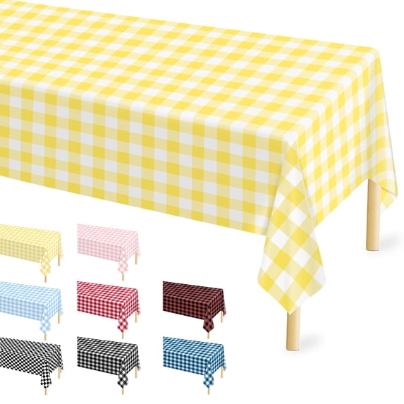 2 Pcs Navy Blue and Gold Disposable Plastic Tablecloths for Rectangle ...