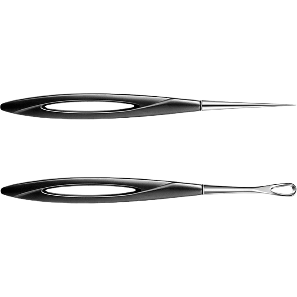 2 Pcs Needle Compact Blackhead Tool Remover Stainless Steel Vacuum ...