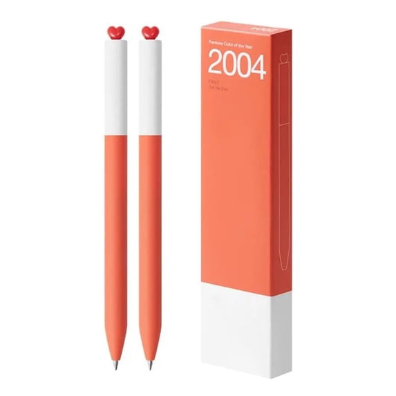 2 Pcs Neutral Pen First Love Heart Gel Ink Pen Aesthetic Rotary Pen 0 ...