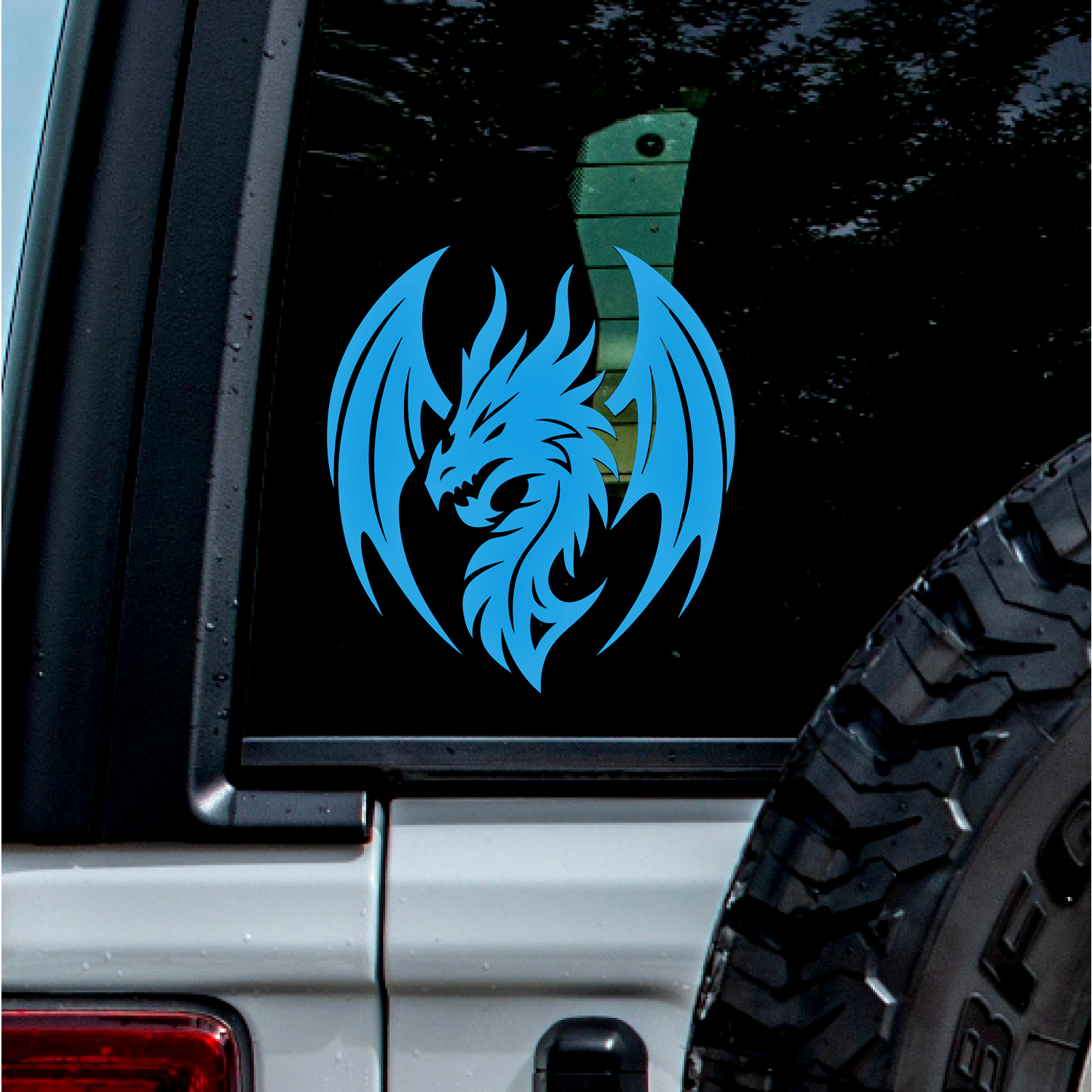 2 Pcs - No Background - Waterproof Car Sticker Decal of Dragon Head ...