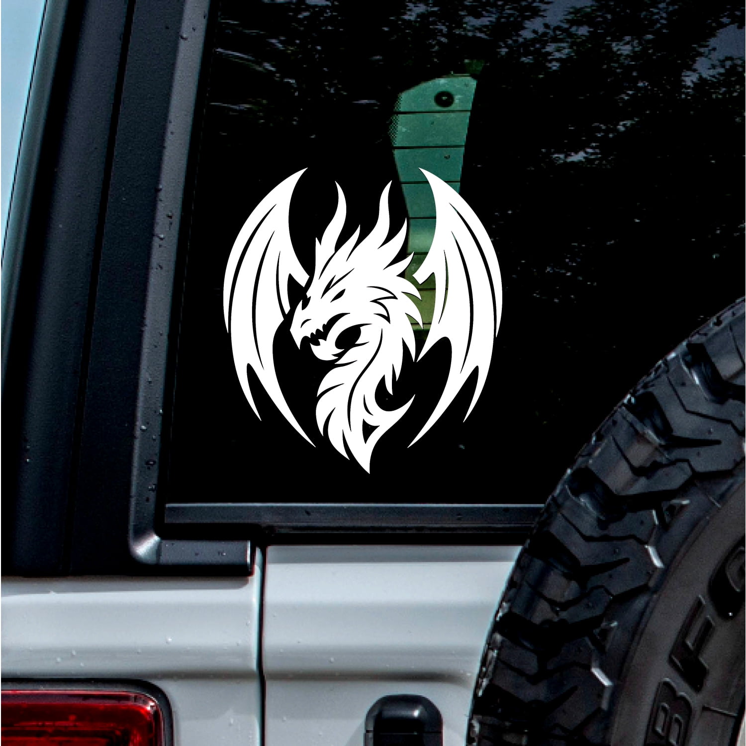 2 Pcs - No Background - Waterproof Car Sticker Decal of Dragon Head ...