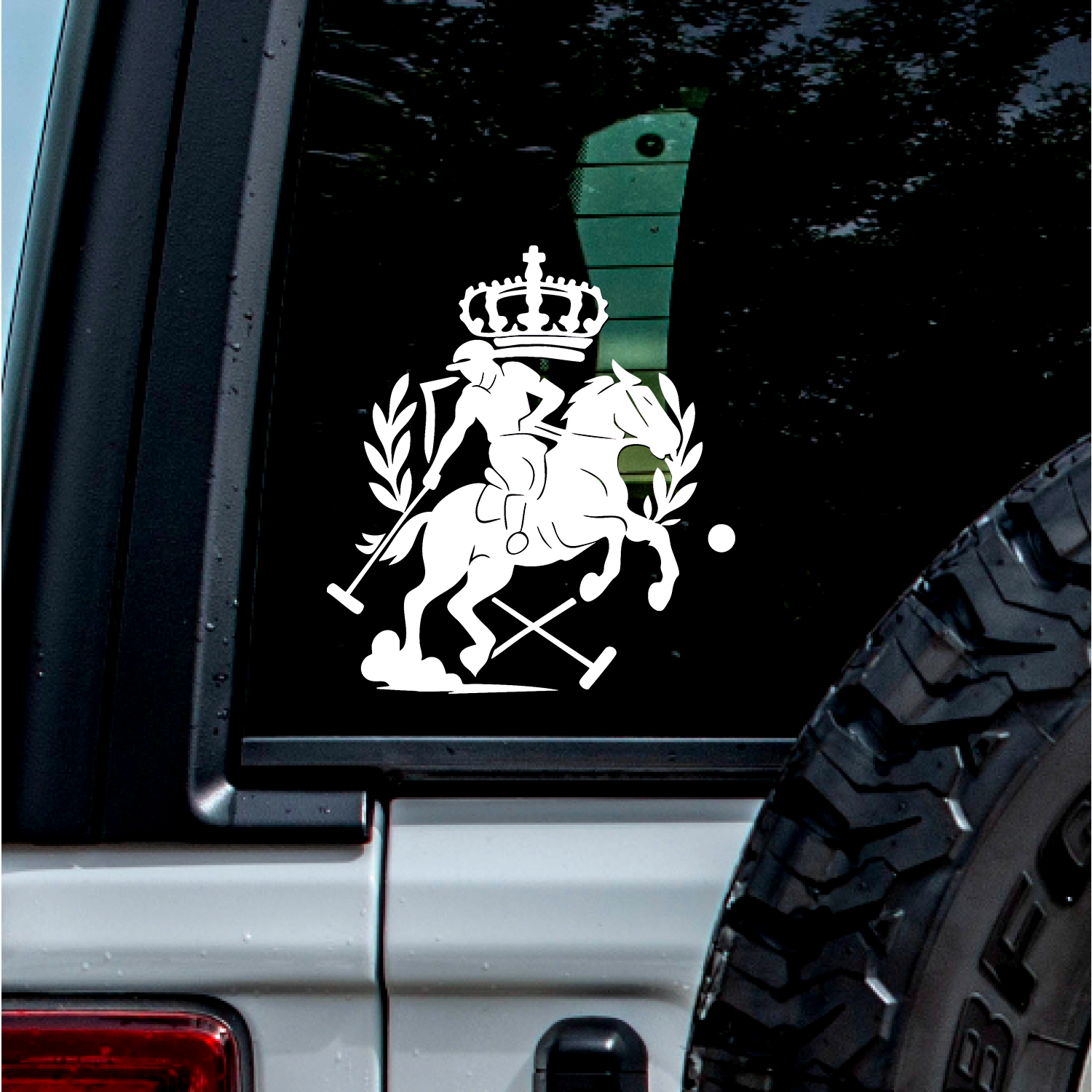 2 Pcs - No Background - Waterproof Car Sticker Decal of Polo Player ...