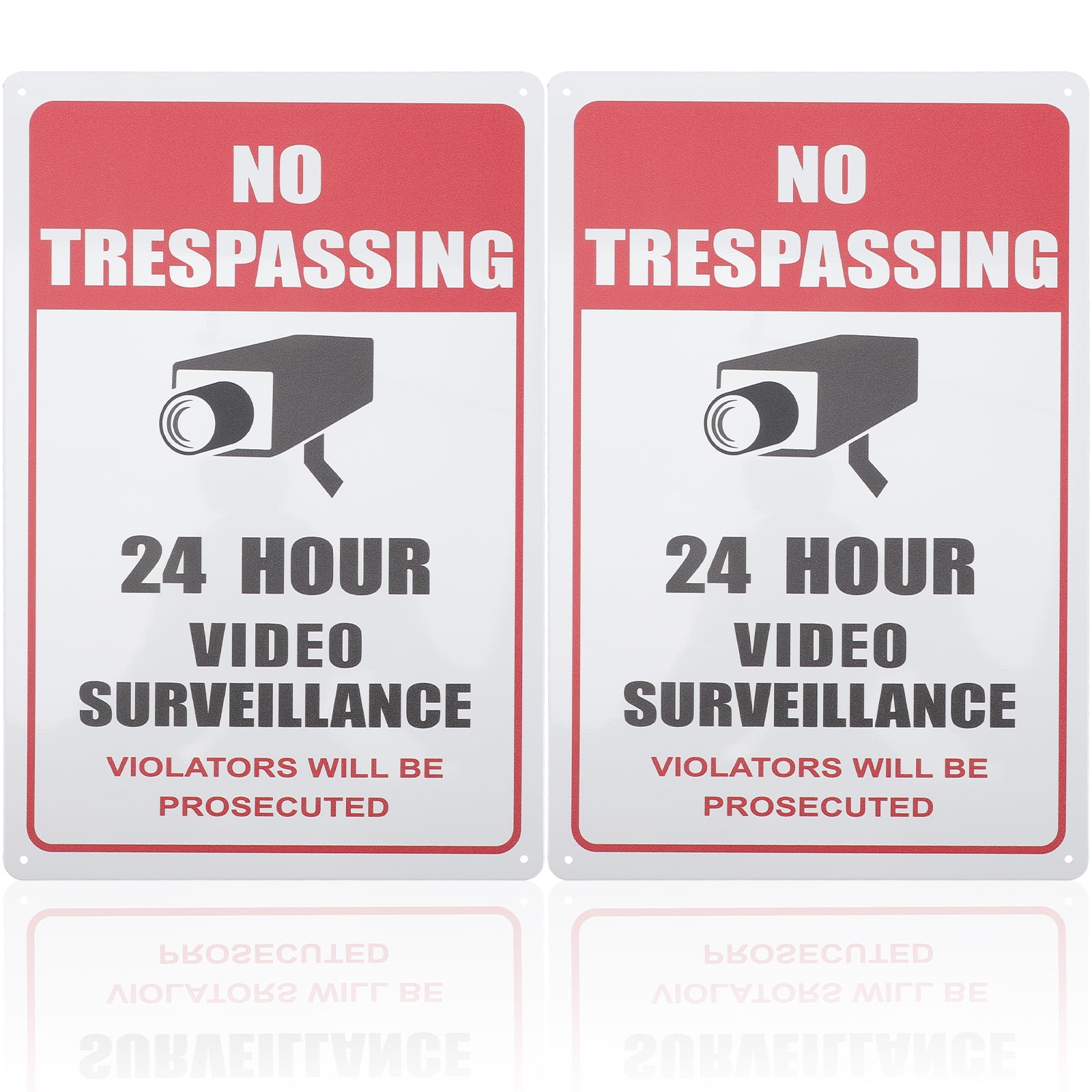 OUNONA Security Camera Sign Board for Outdoor Use High-Quality Tinplate ...