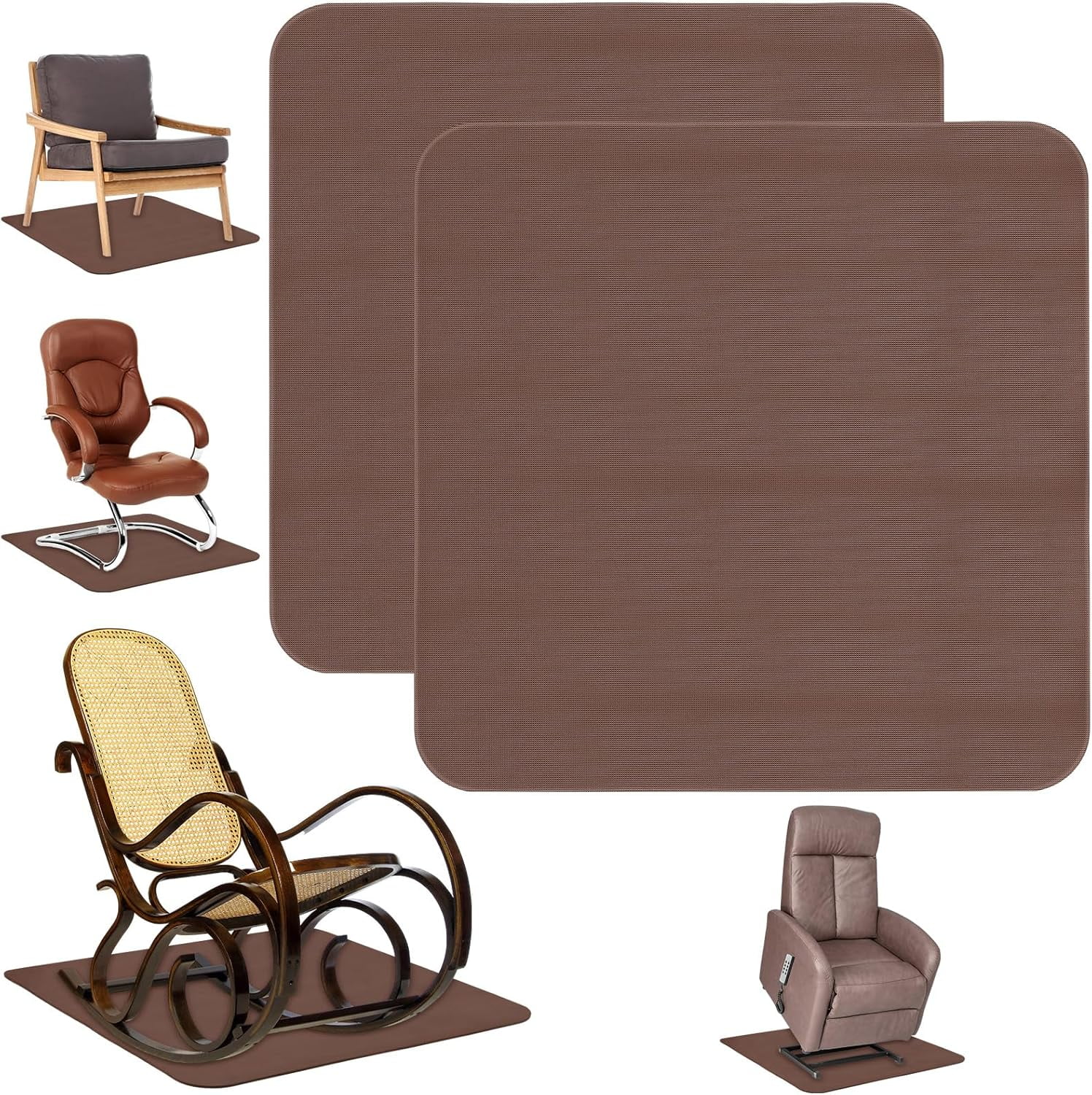 2 Pcs Non Skid Recliner Pads for Hardwood Floors Furniture Gripper Pad ...